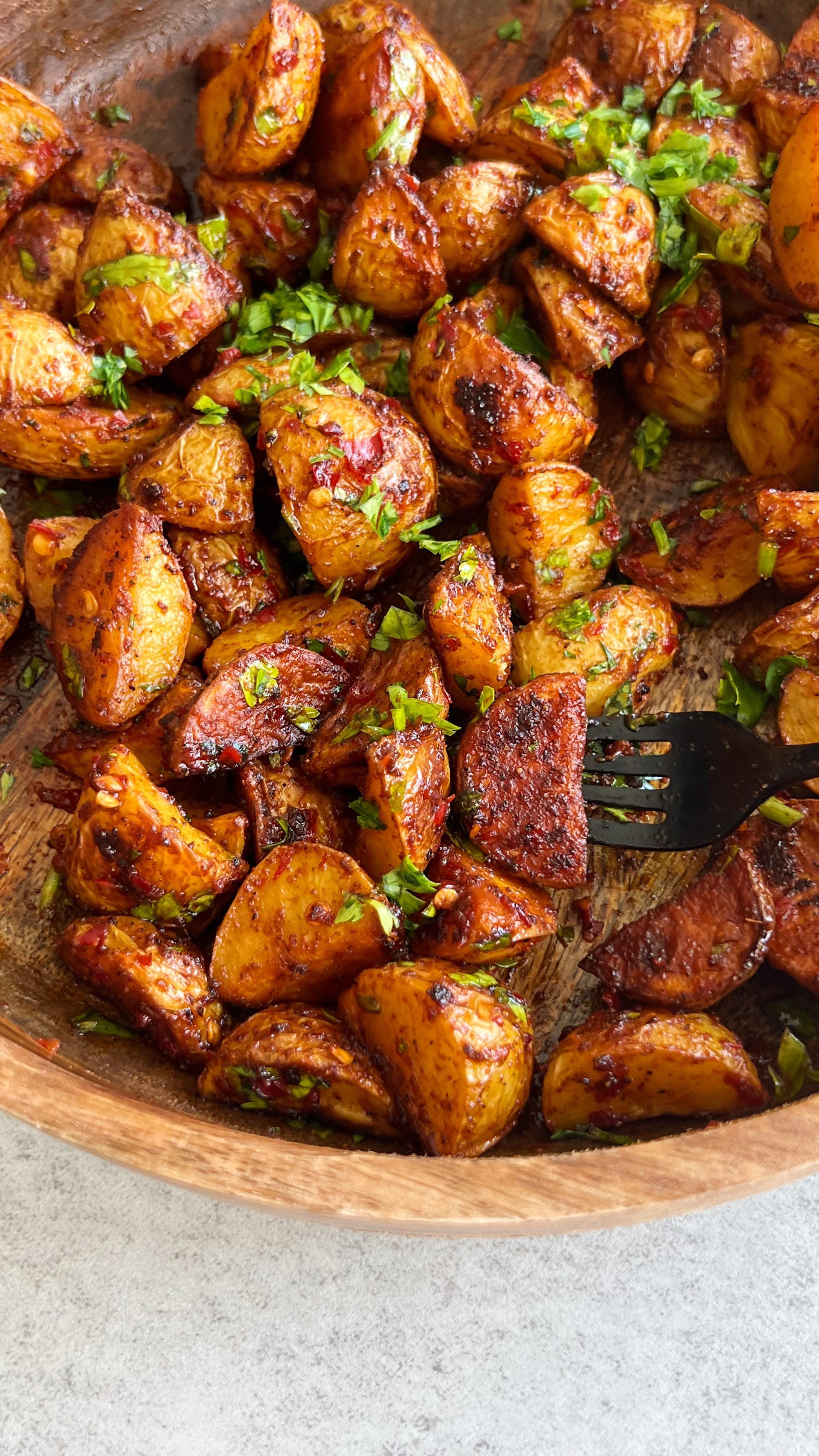 Halloumi Kale Salad with Harissa Dressing - Something Nutritious