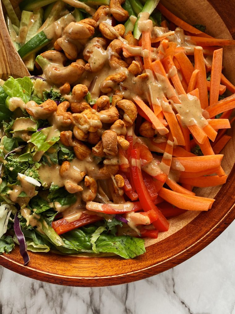 Thai Salad with Peanut Sauce - Something Nutritious