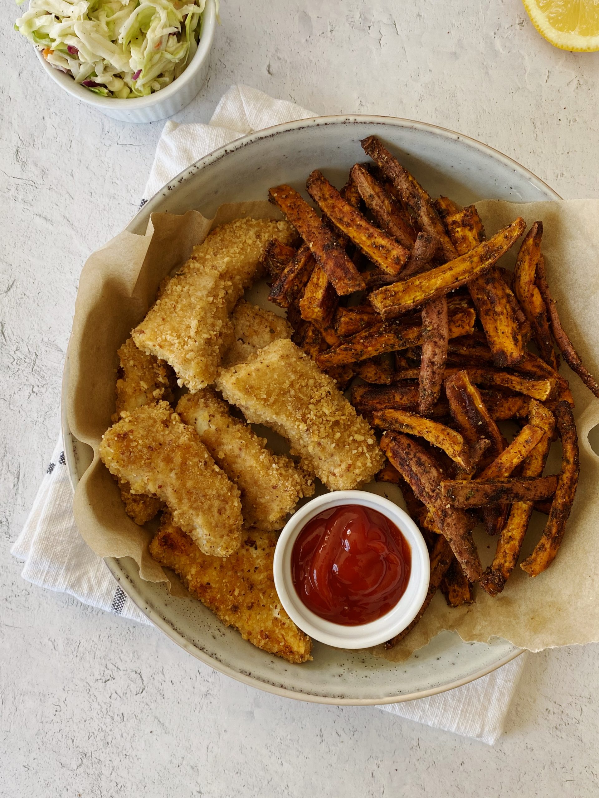 Healthier Baked Fish & Chips - Something Nutritious