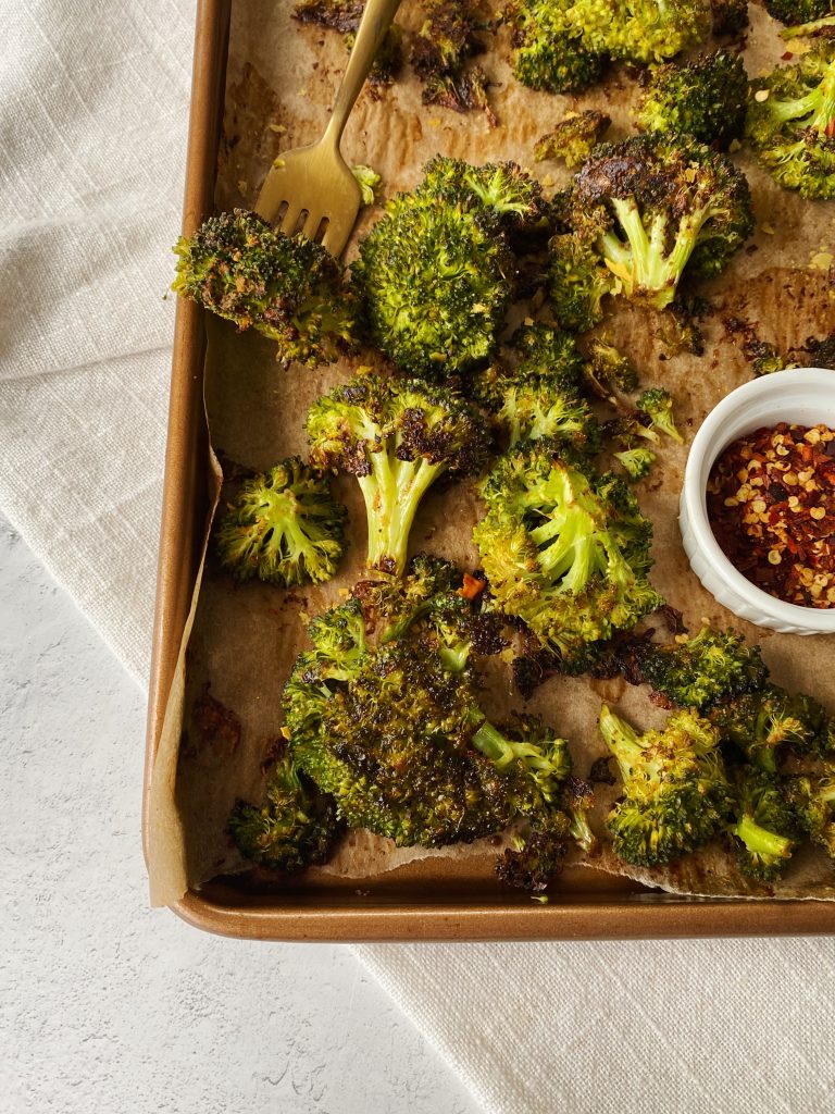 Crispy Roasted Broccoli - Something Nutritious