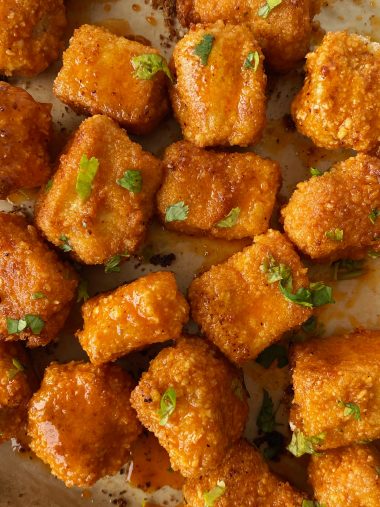 Buffalo Tofu Nuggets - Something Nutritious