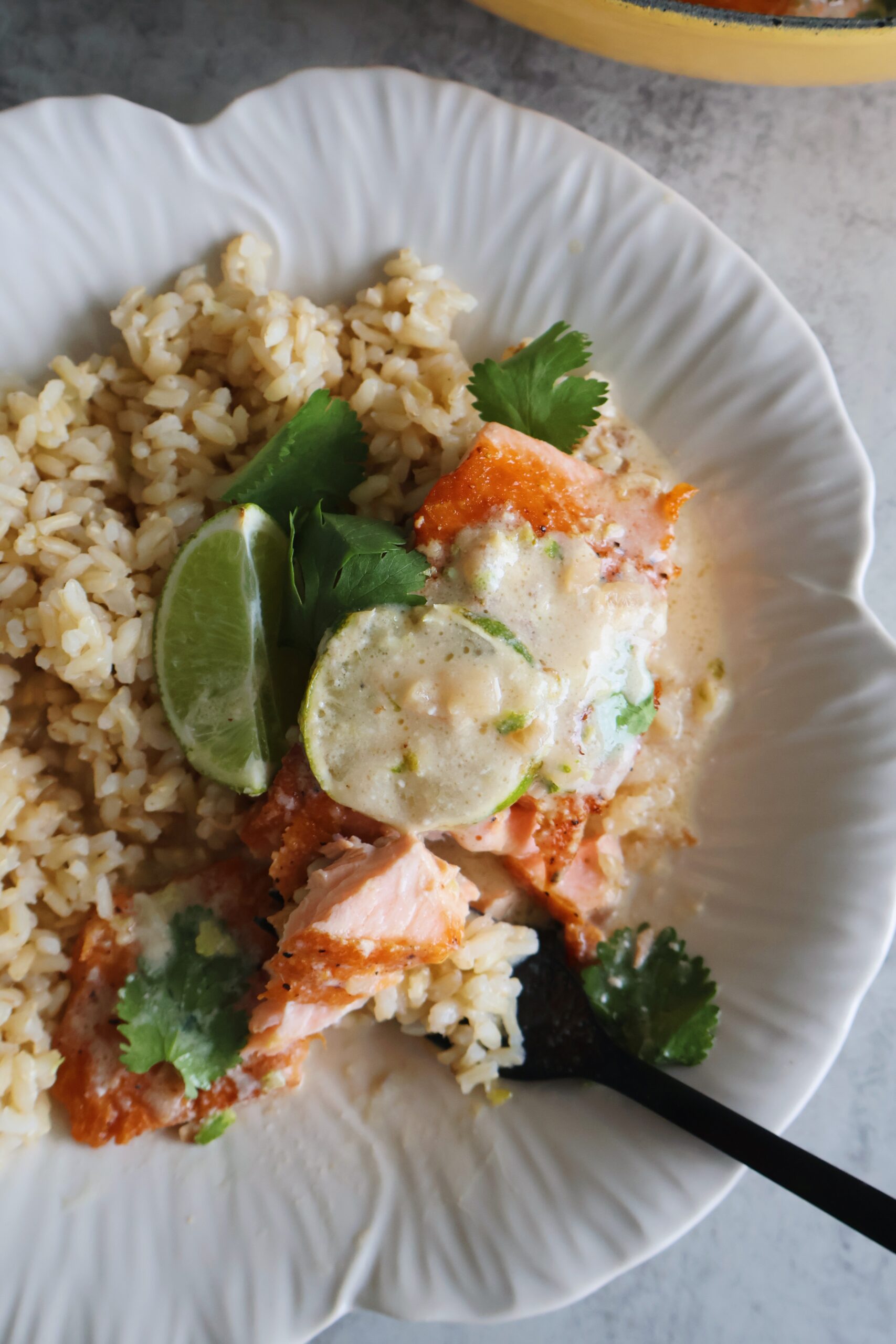 Coconut Lime Salmon - Something Nutritious