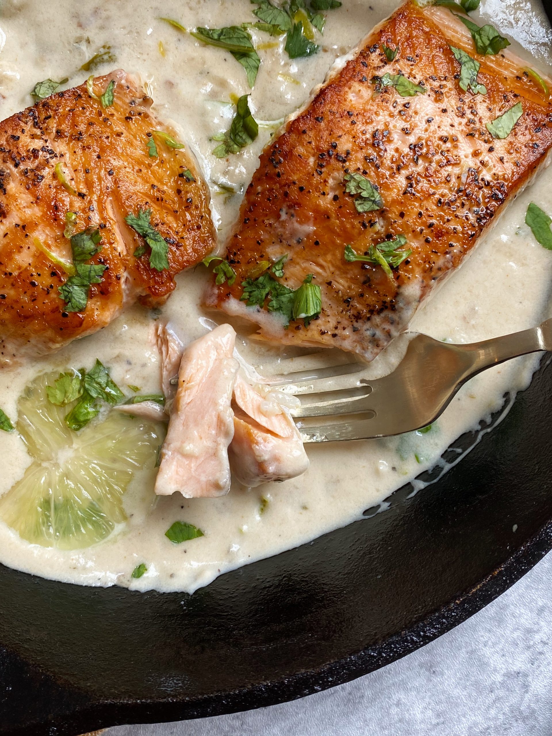 Coconut Lime Salmon - Something Nutritious