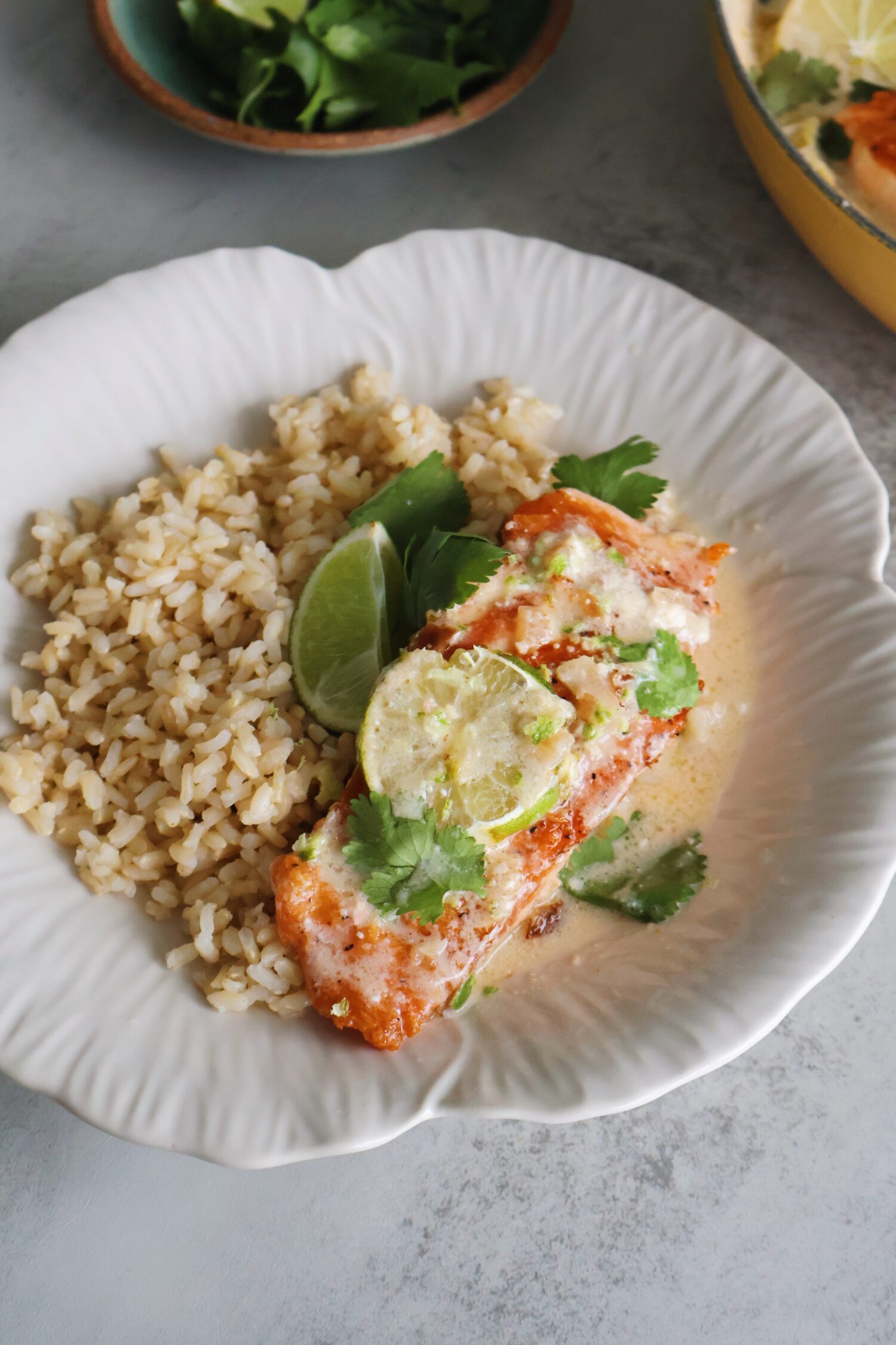 Coconut Lime Salmon - Something Nutritious