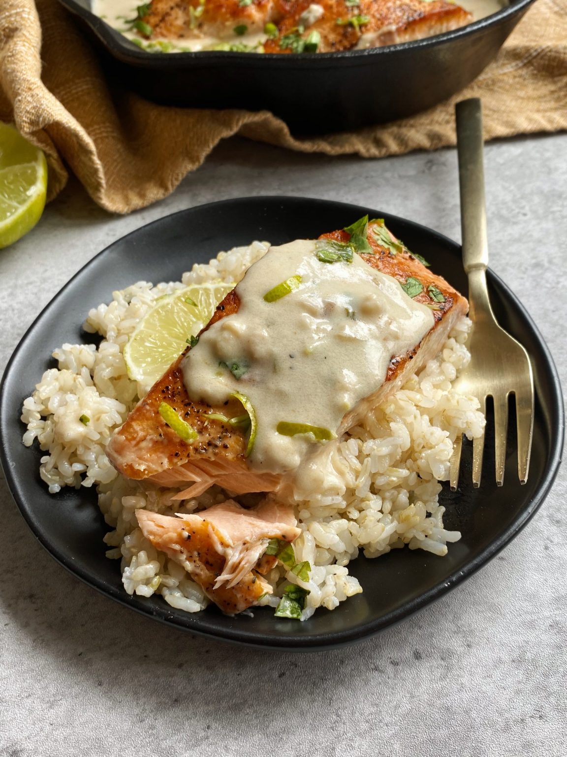 Coconut Lime Salmon - Something Nutritious