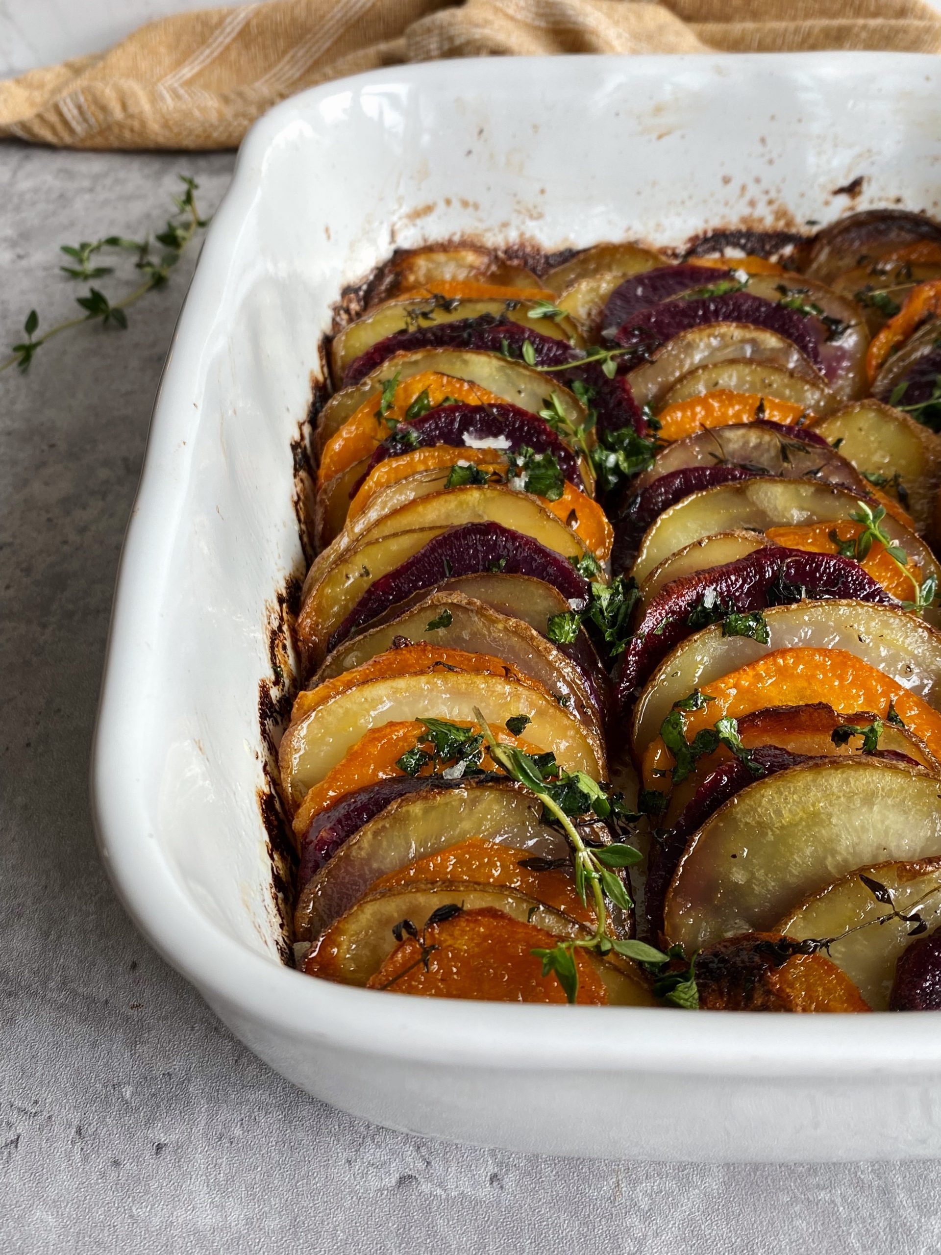 Sliced Roasted Potatoes - Something Nutritious