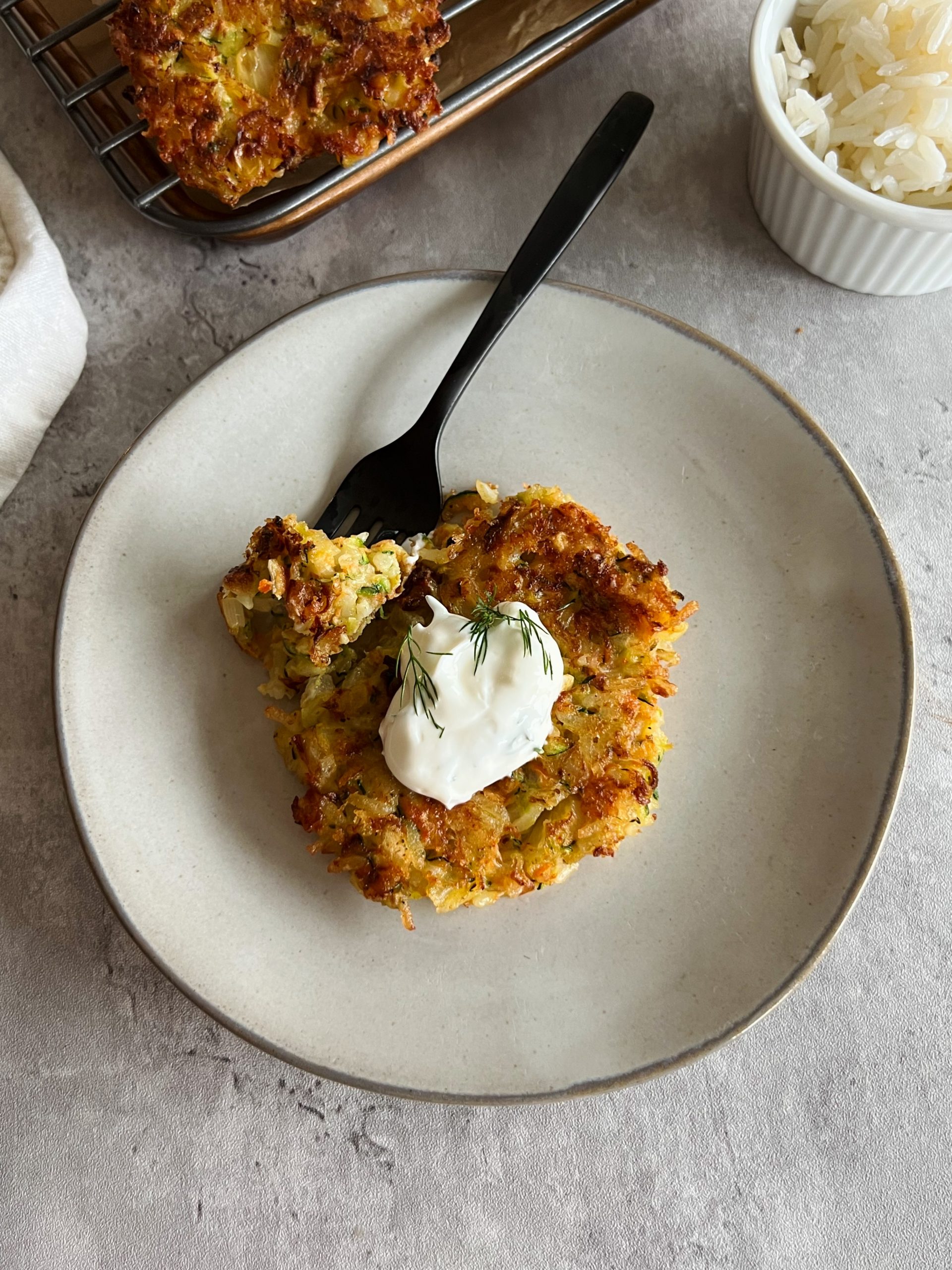Veggie Rice Fritters - Something Nutritious