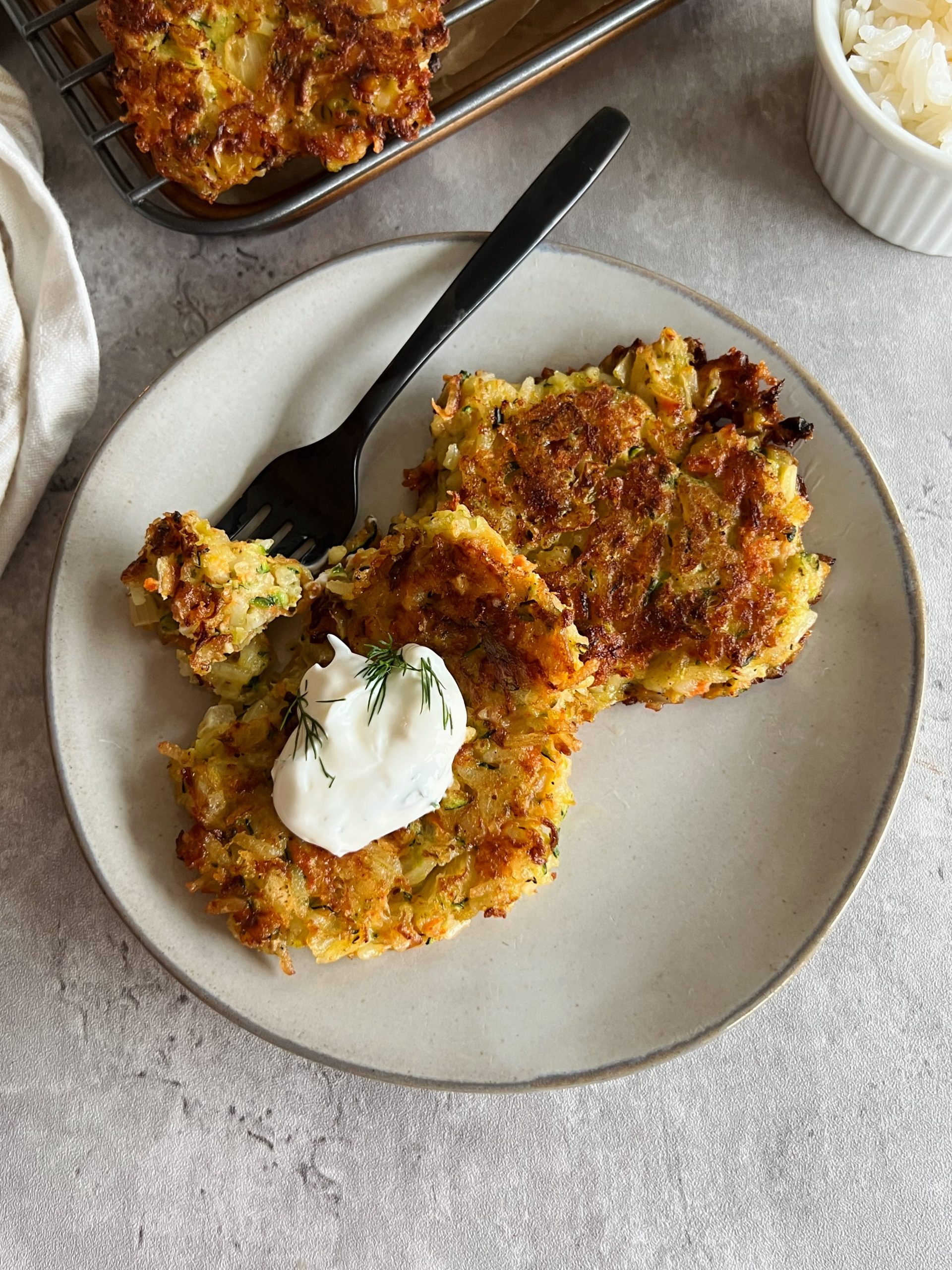 Veggie Rice Fritters - Something Nutritious