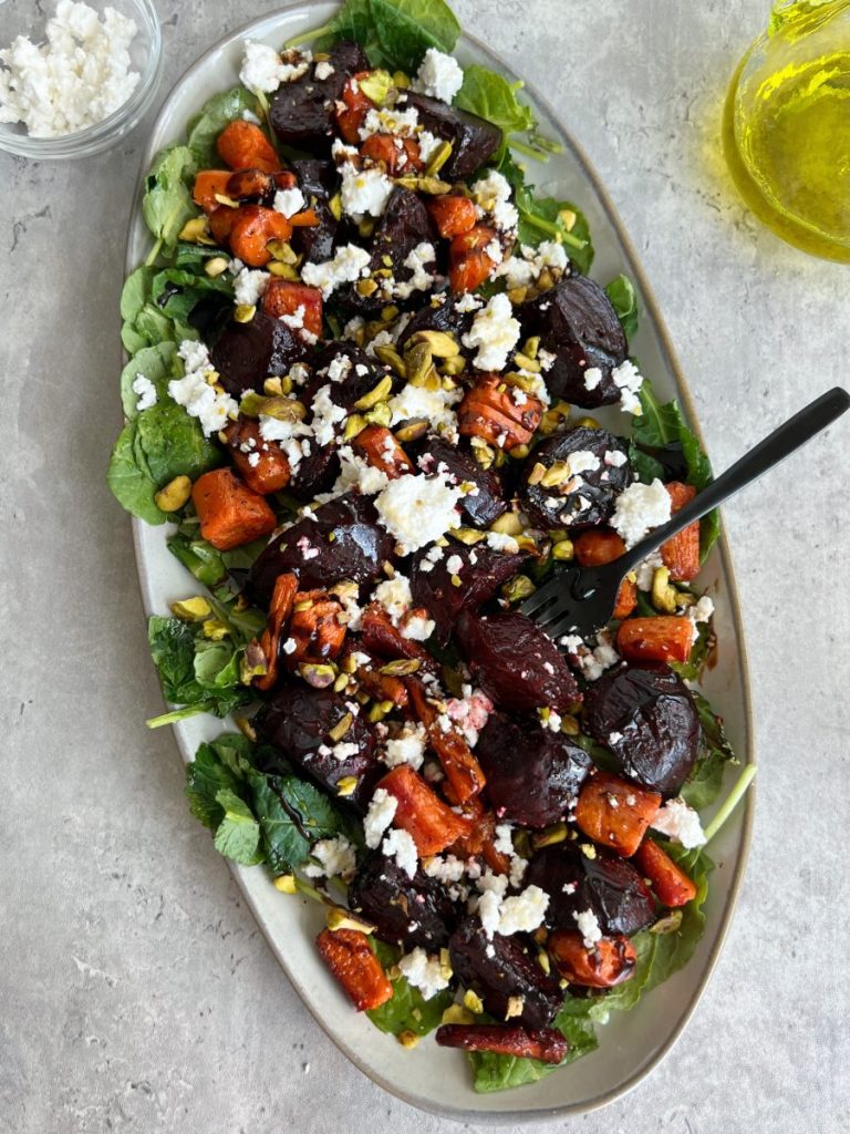 Roasted Beet and Carrot Salad - Something Nutritious
