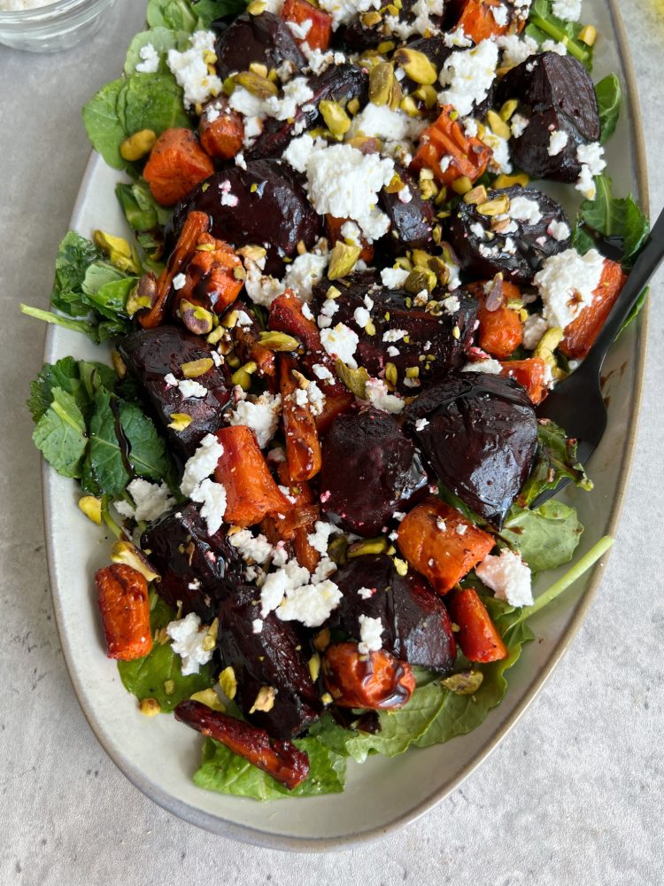 Roasted Beet and Carrot Salad - Something Nutritious
