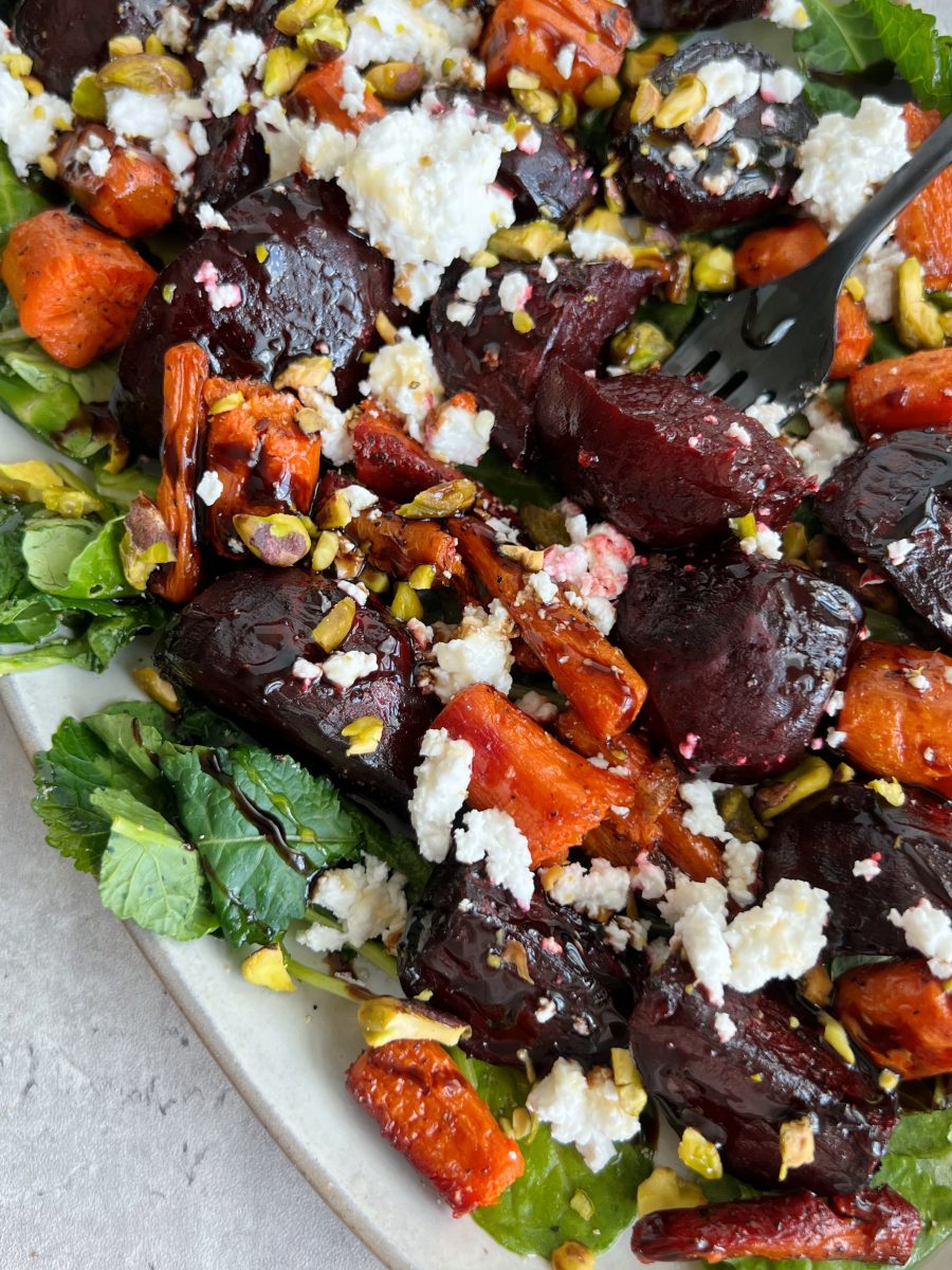 Roasted Beet and Carrot Salad - Something Nutritious