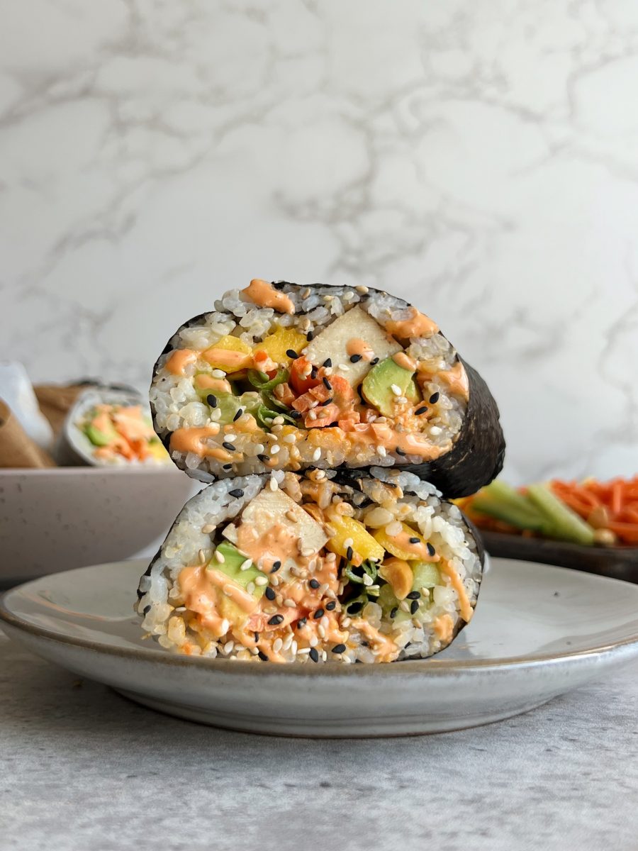 Veggie Sushi Burrito - Something Nutritious
