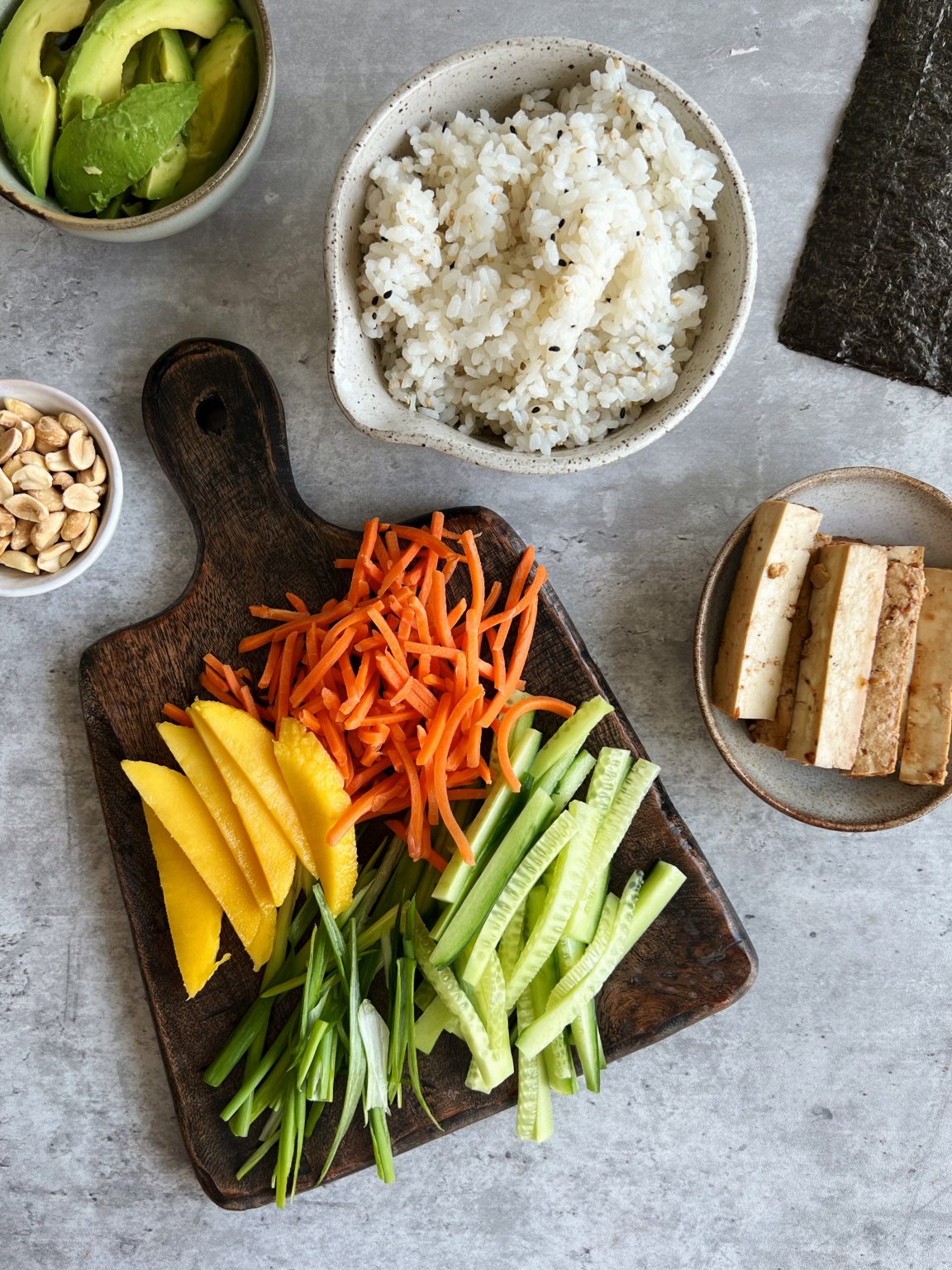 Veggie Sushi Burrito - Something Nutritious
