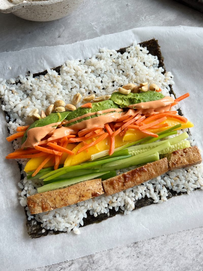 Veggie Sushi Burrito - Something Nutritious