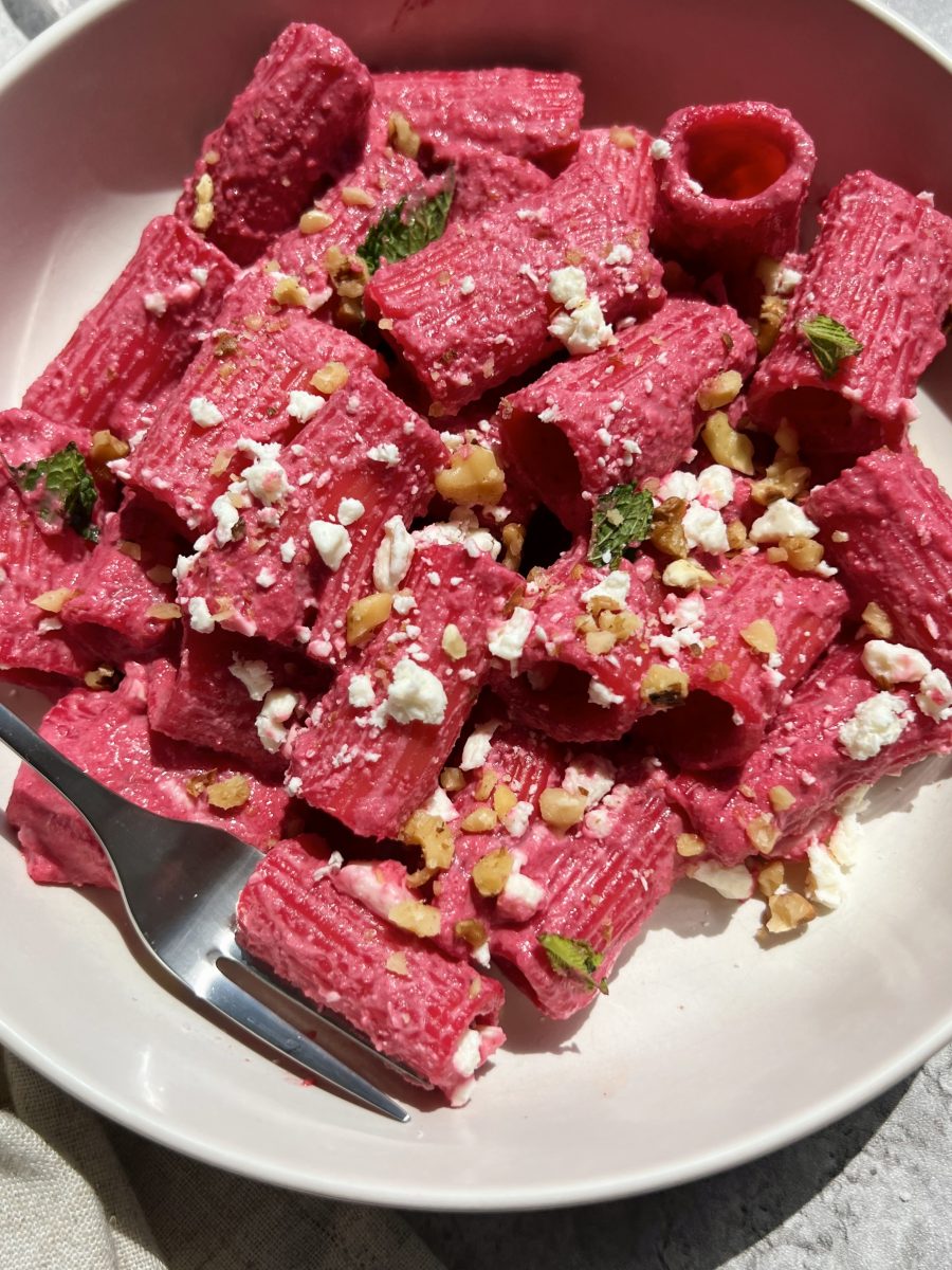 Roasted Beet Pasta - Something Nutritious