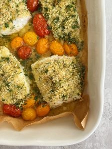Herb Crusted Cod - Something Nutritious