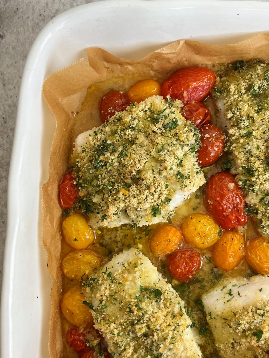 Herb Crusted Cod - Something Nutritious