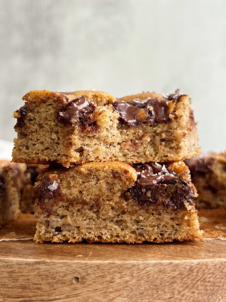 Olive Oil Banana Bread Bars - Something Nutritious