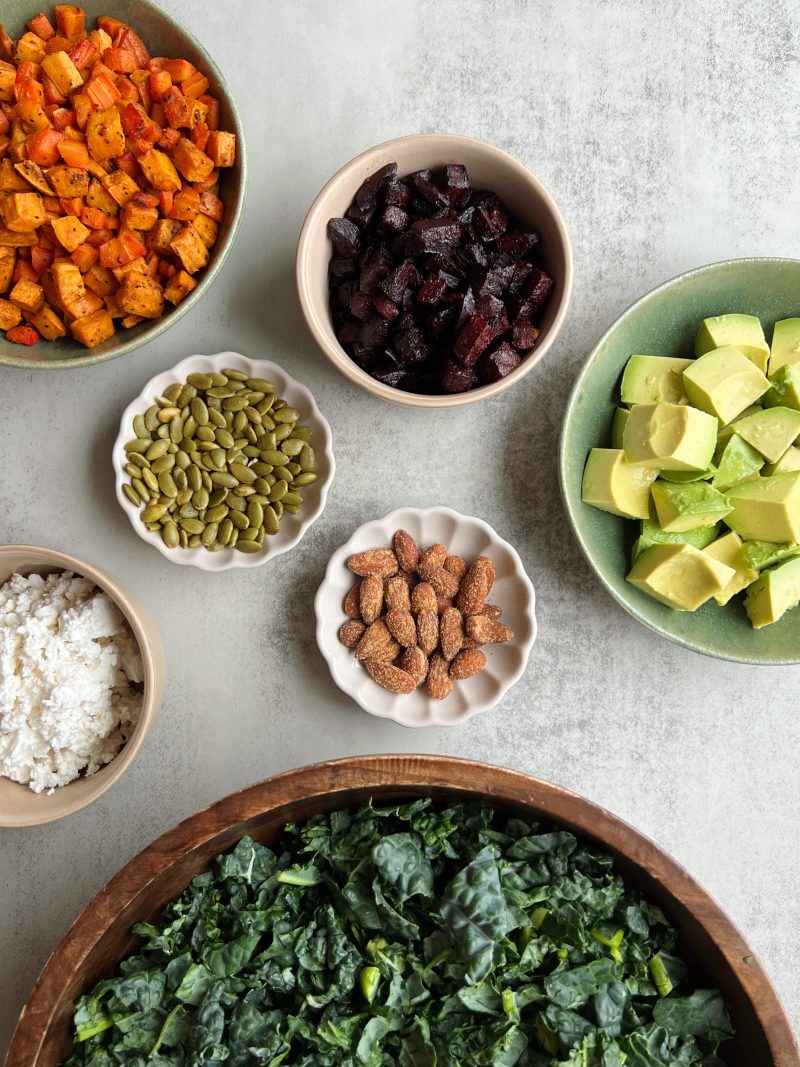 Roasted Beet Kale Salad - Something Nutritious