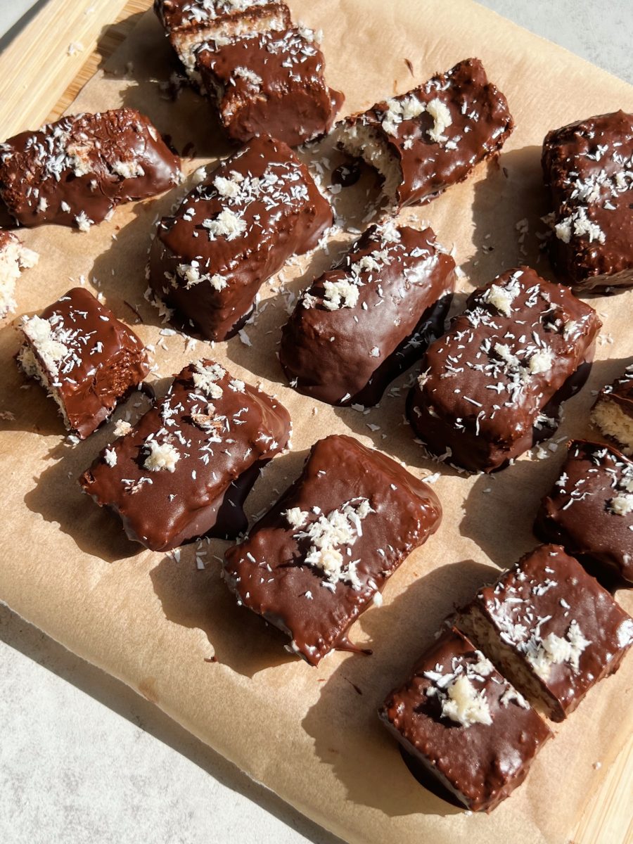 Dark Chocolate Coconut Bars - Something Nutritious