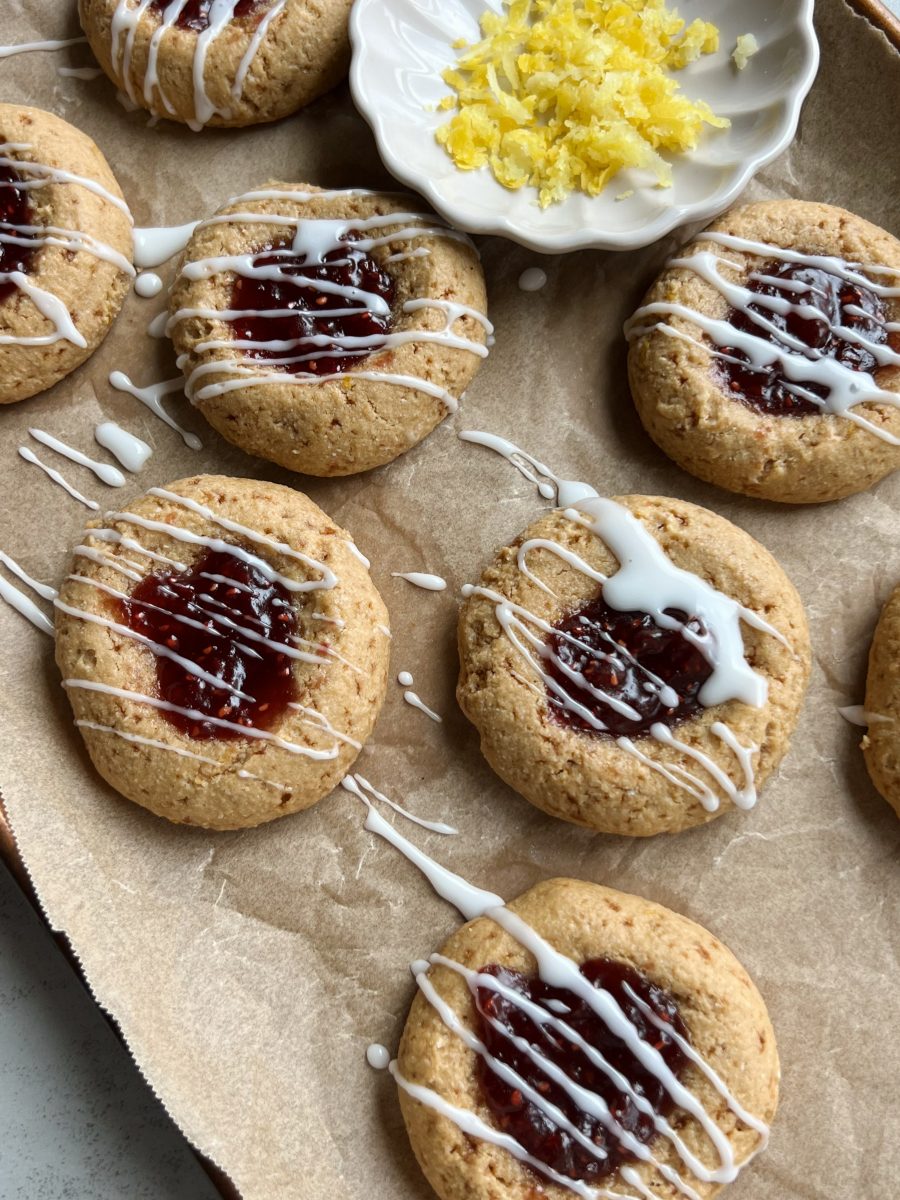Lemon Raspberry Thumbprint Cookies - Something Nutritious