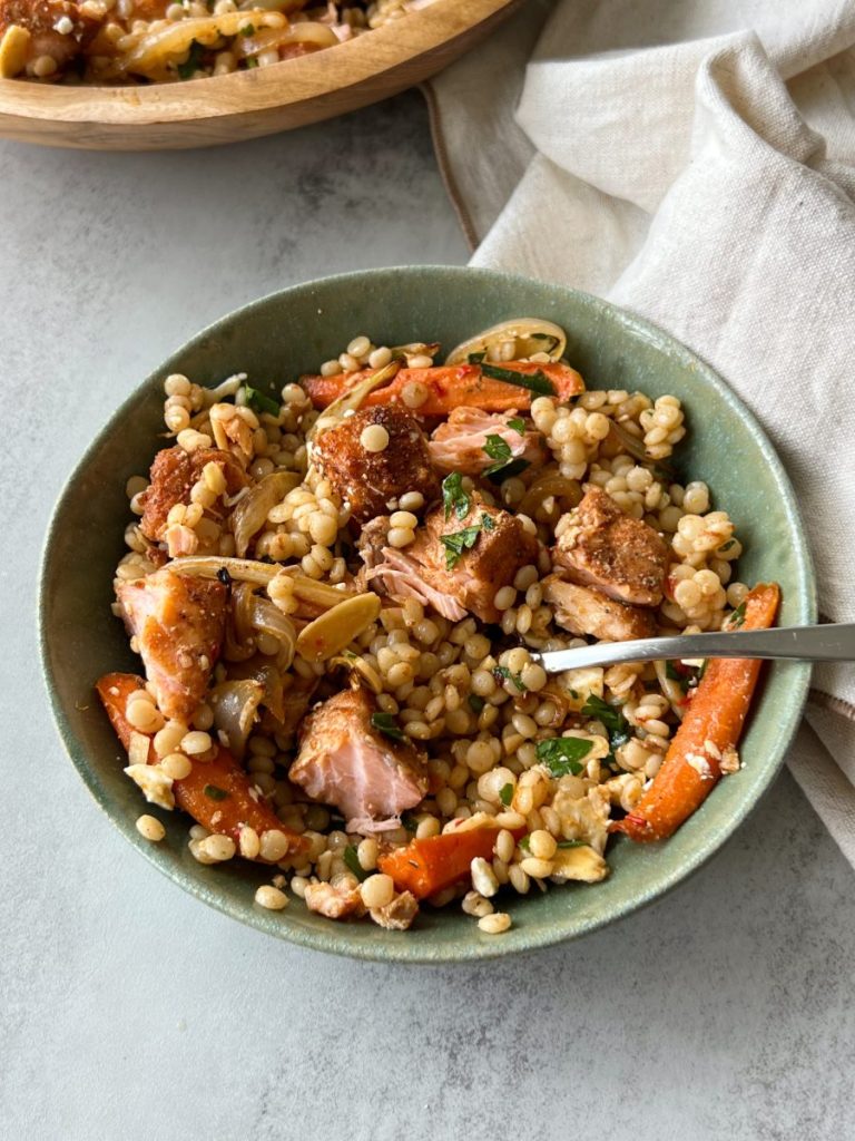 Spring Couscous Salad with Feta Vinaigrette - Something Nutritious