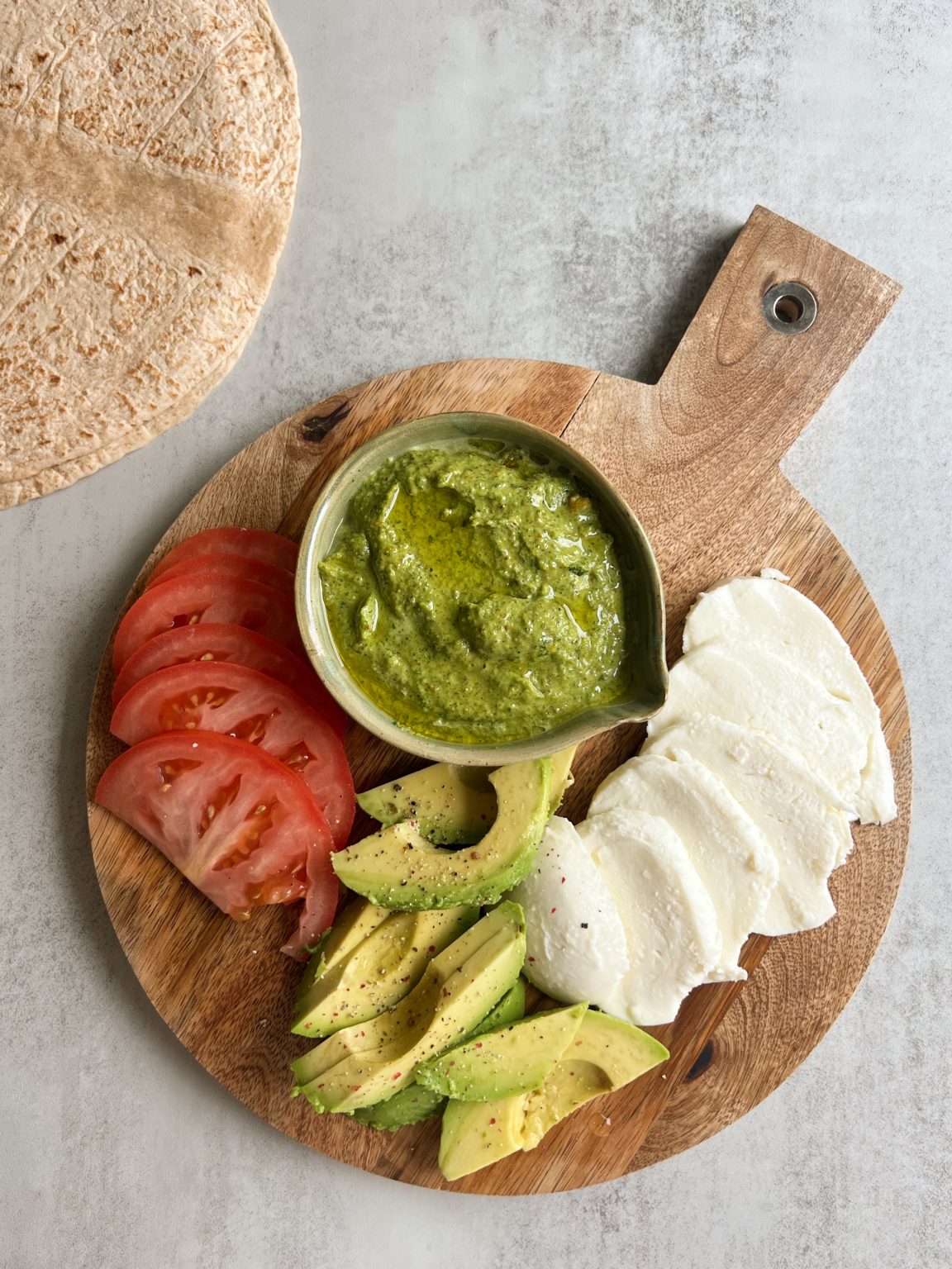 Pistachio Pesto Mozzarella Wraps - Something Nutritious