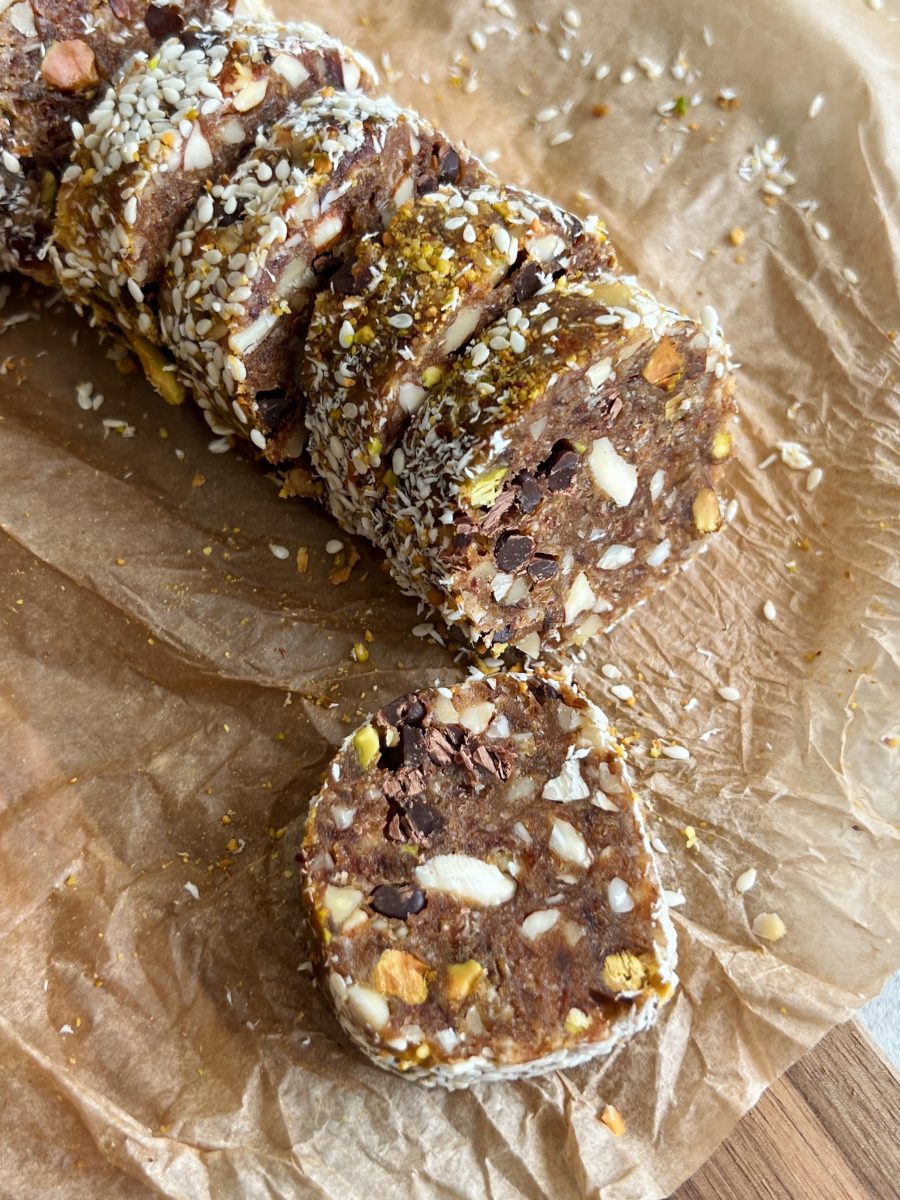Tahini Date & Nut Rolls - Something Nutritious