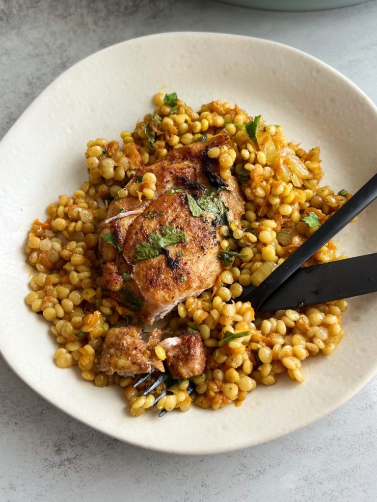 One-pan Chicken and Couscous - Something Nutritious