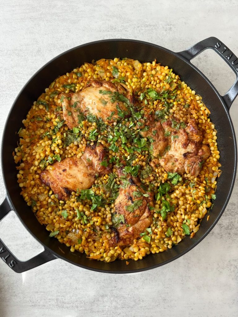 One-pan Chicken and Couscous - Something Nutritious