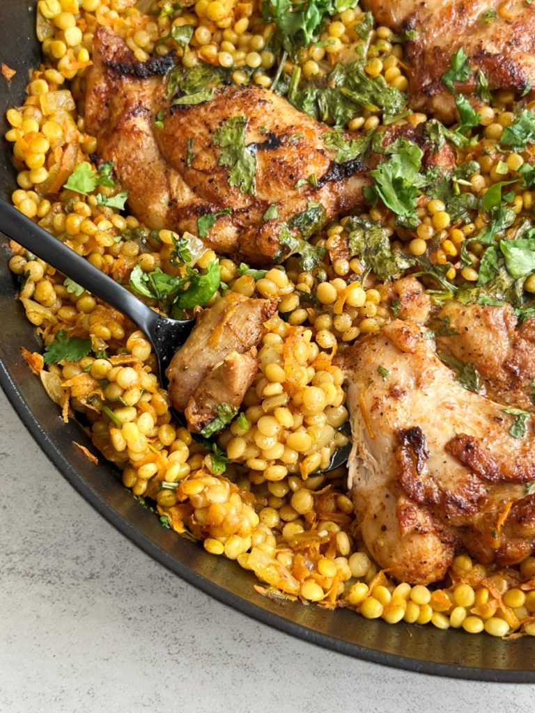 One-pan Chicken and Couscous - Something Nutritious