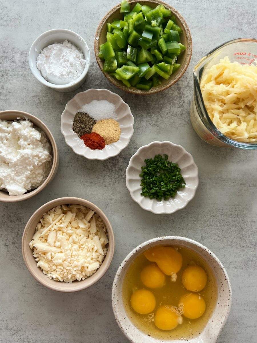 Potato Cheddar Egg Bake - Something Nutritious