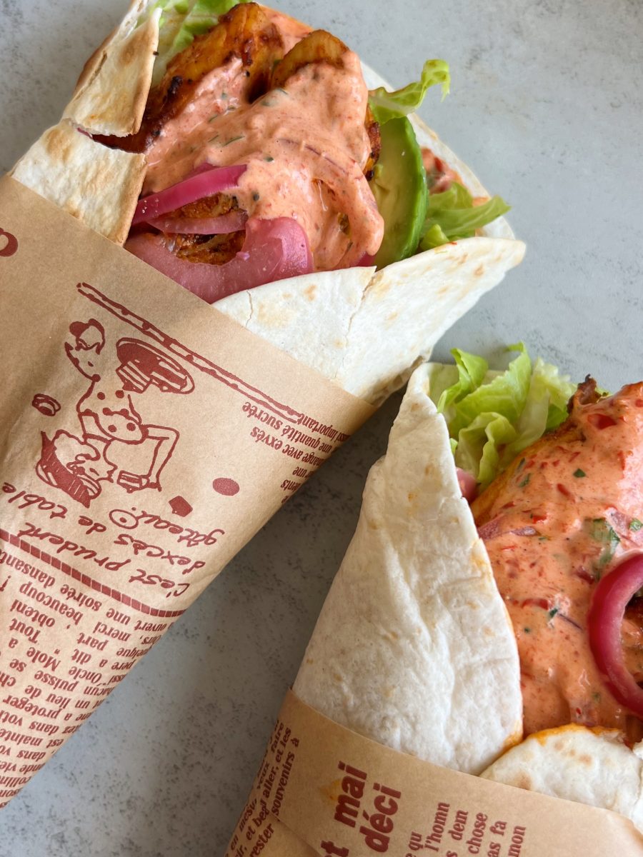 Avocado Chicken Wraps with Harissa Mayo - Something Nutritious