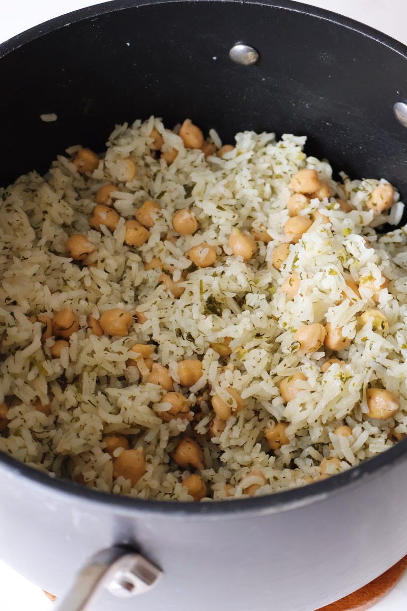 Herb Rice and Chickpeas - Something Nutritious