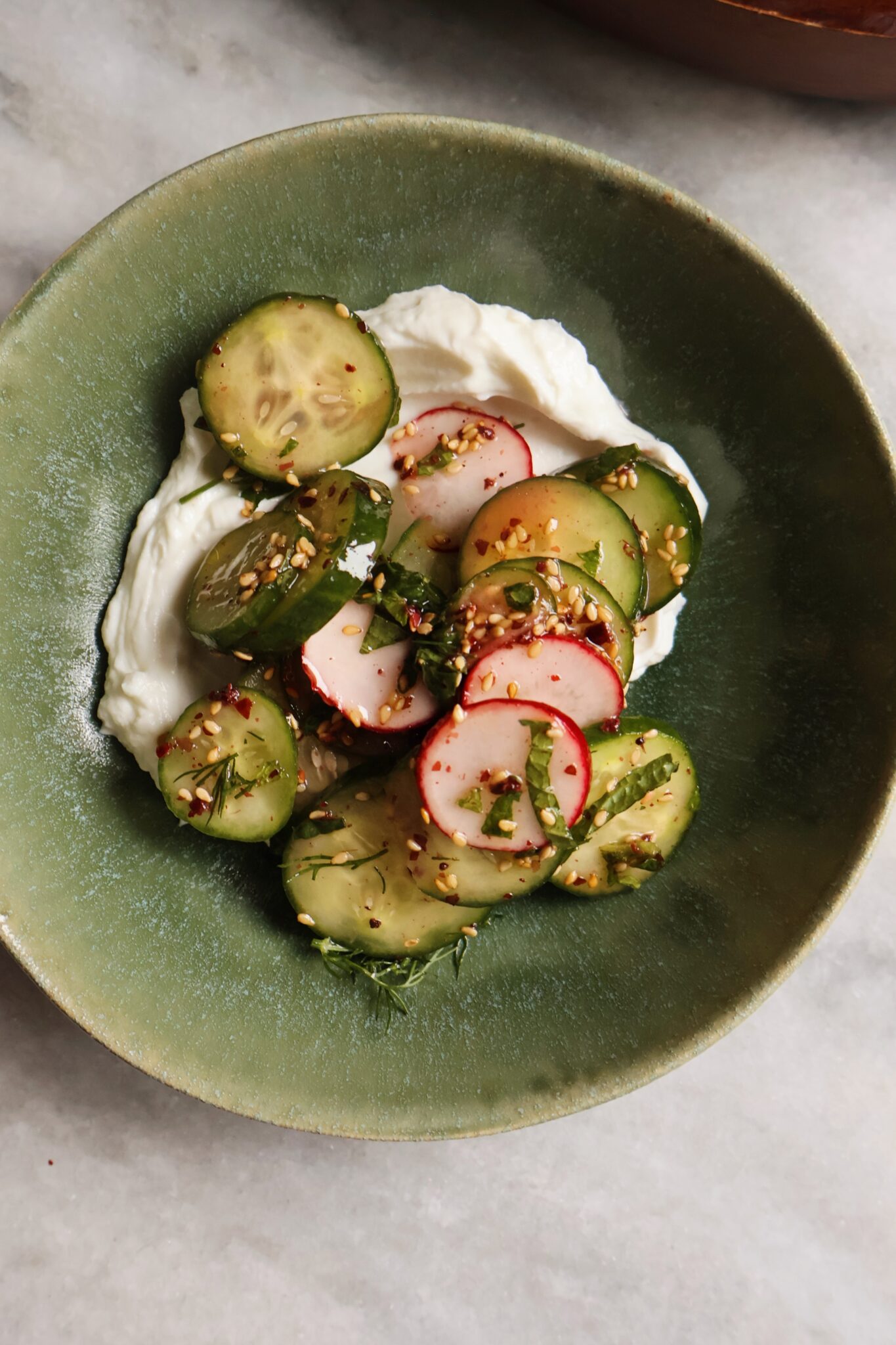 Cucumber Radish Sumac Salad - Something Nutritious