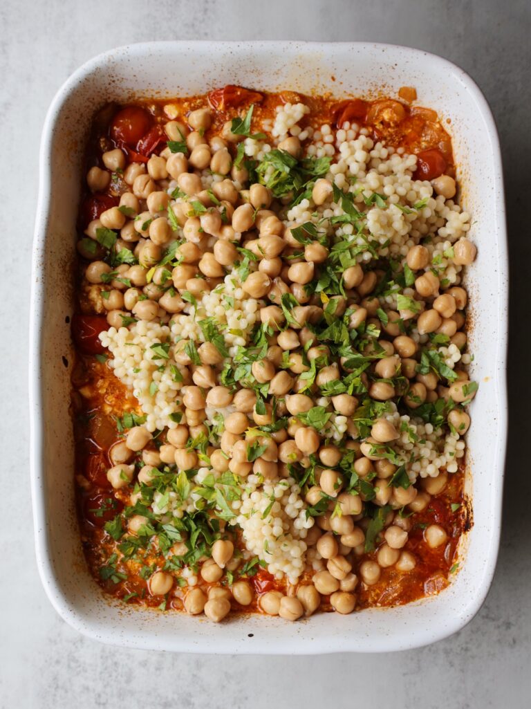 - Baked Feta Pearl Couscous - Something Nutritious