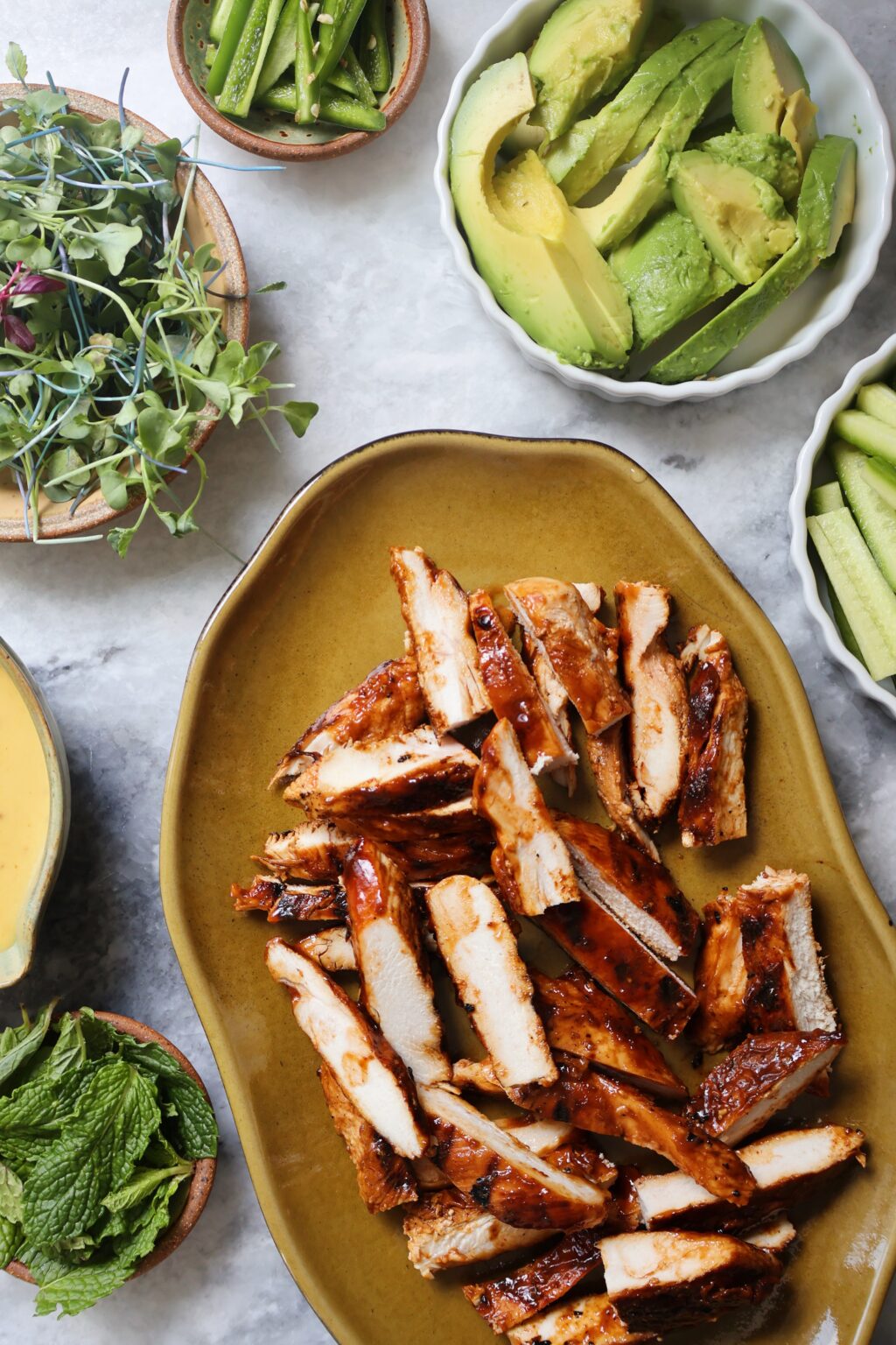 BBQ Chicken Summer Rolls - Something Nutritious