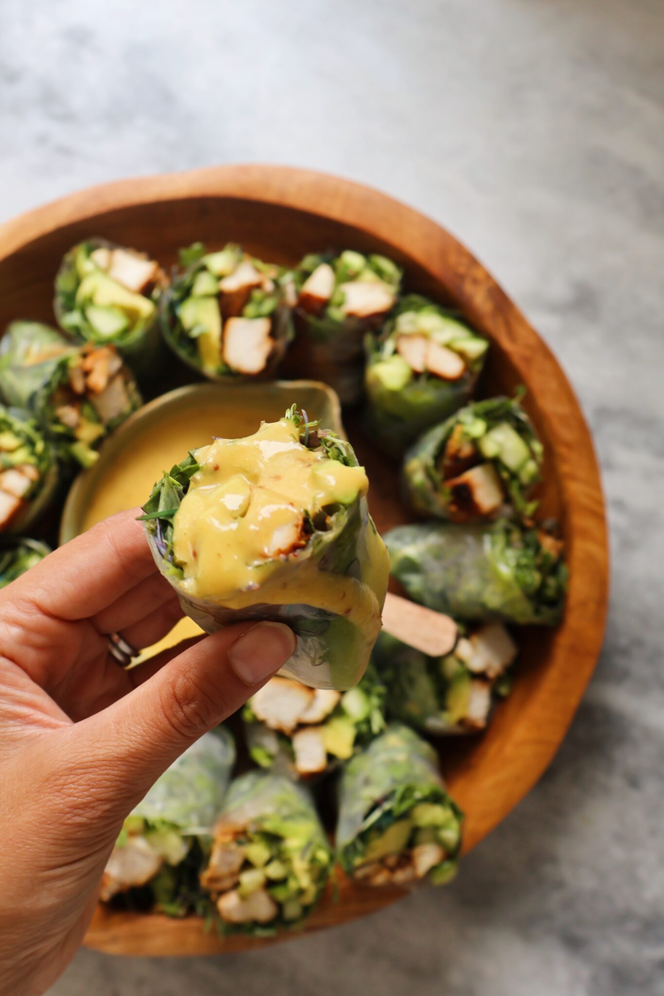 BBQ Chicken Summer Rolls - Something Nutritious