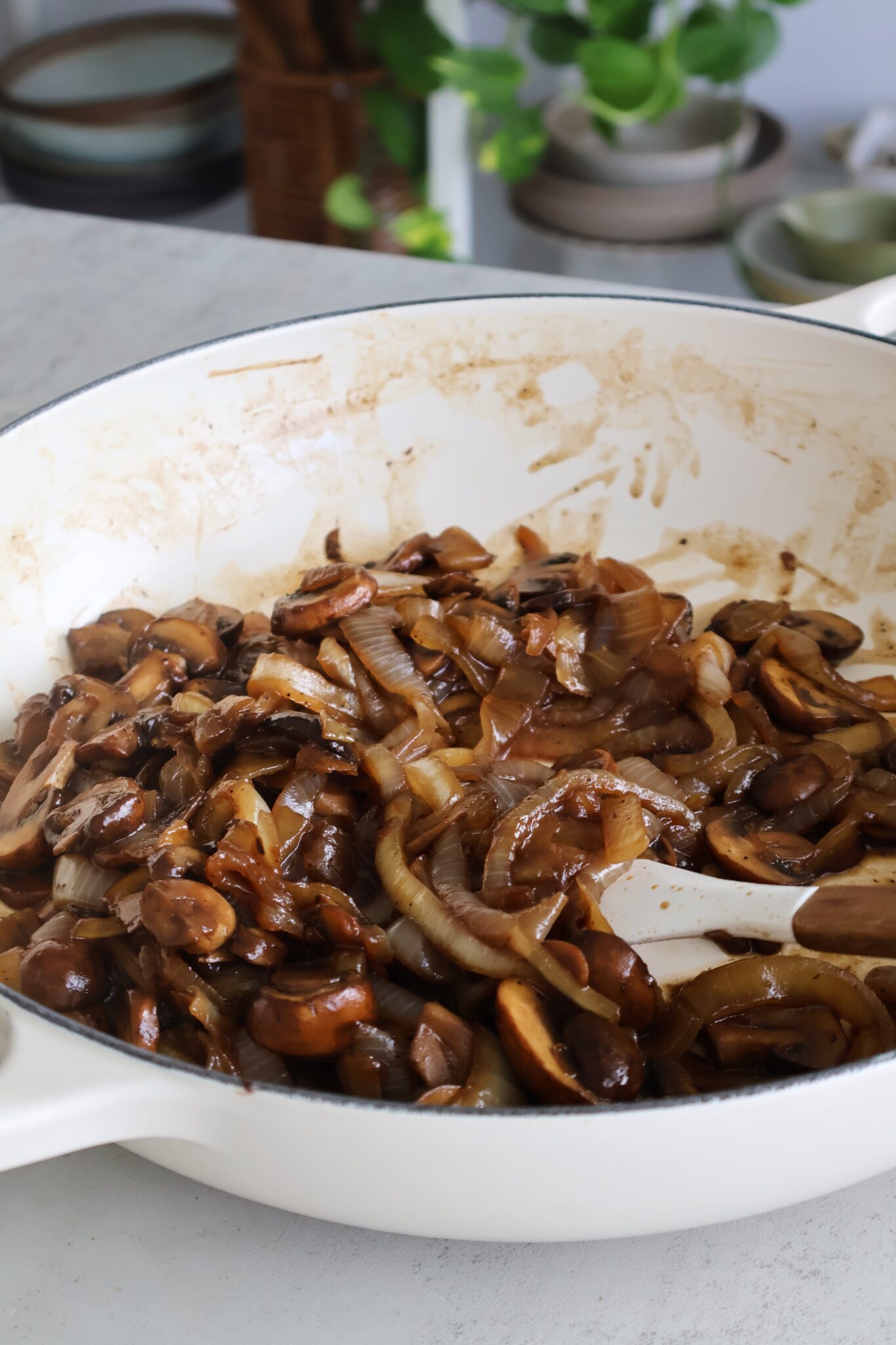 Crunchy Wild Rice with Balsamic Mushrooms - Something Nutritious