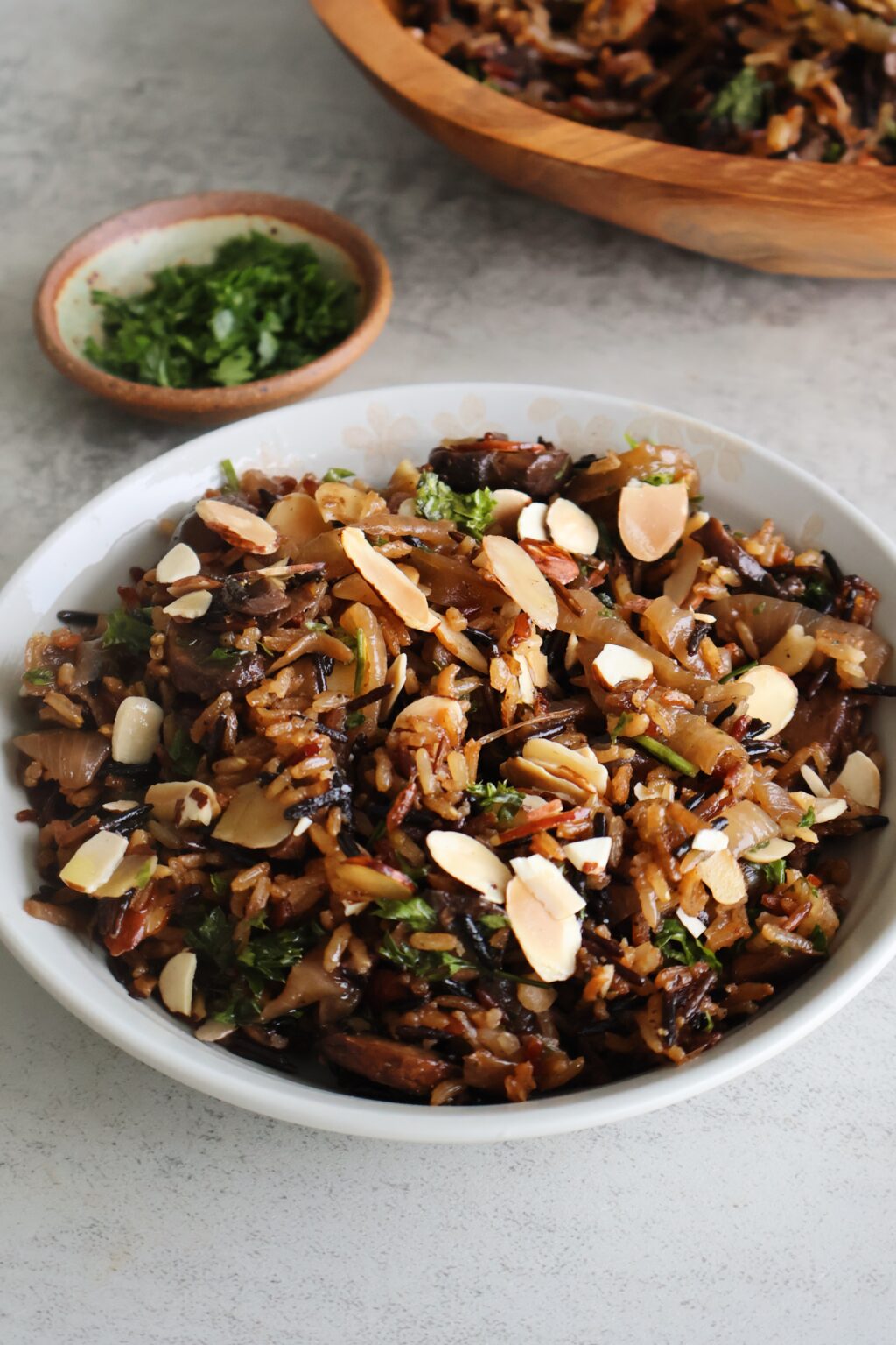 Crunchy Wild Rice with Balsamic Mushrooms - Something Nutritious