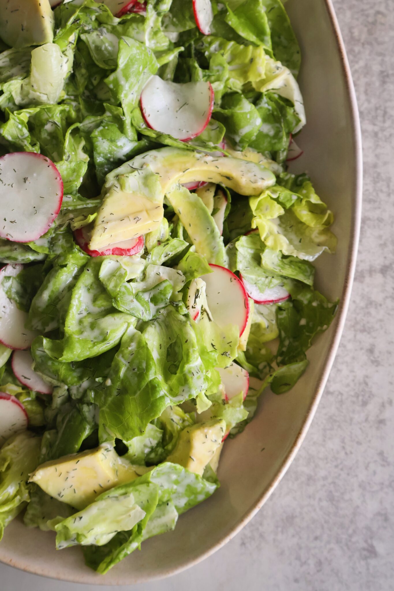 Butter Lettuce Salad with Dill Dressing - Something Nutritious