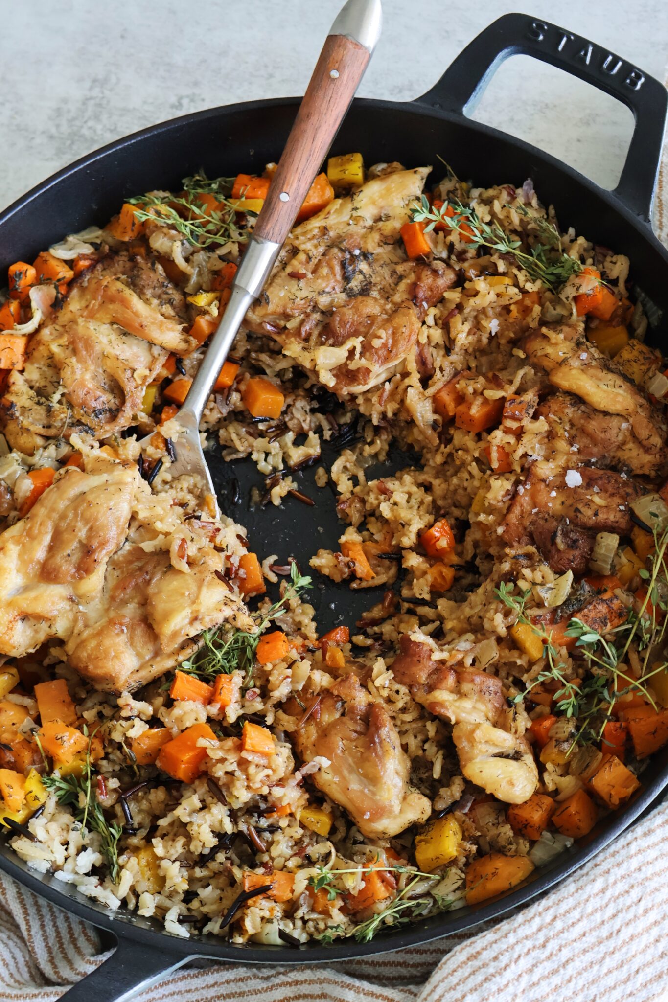 Chicken and Wild Rice Skillet - Something Nutritious