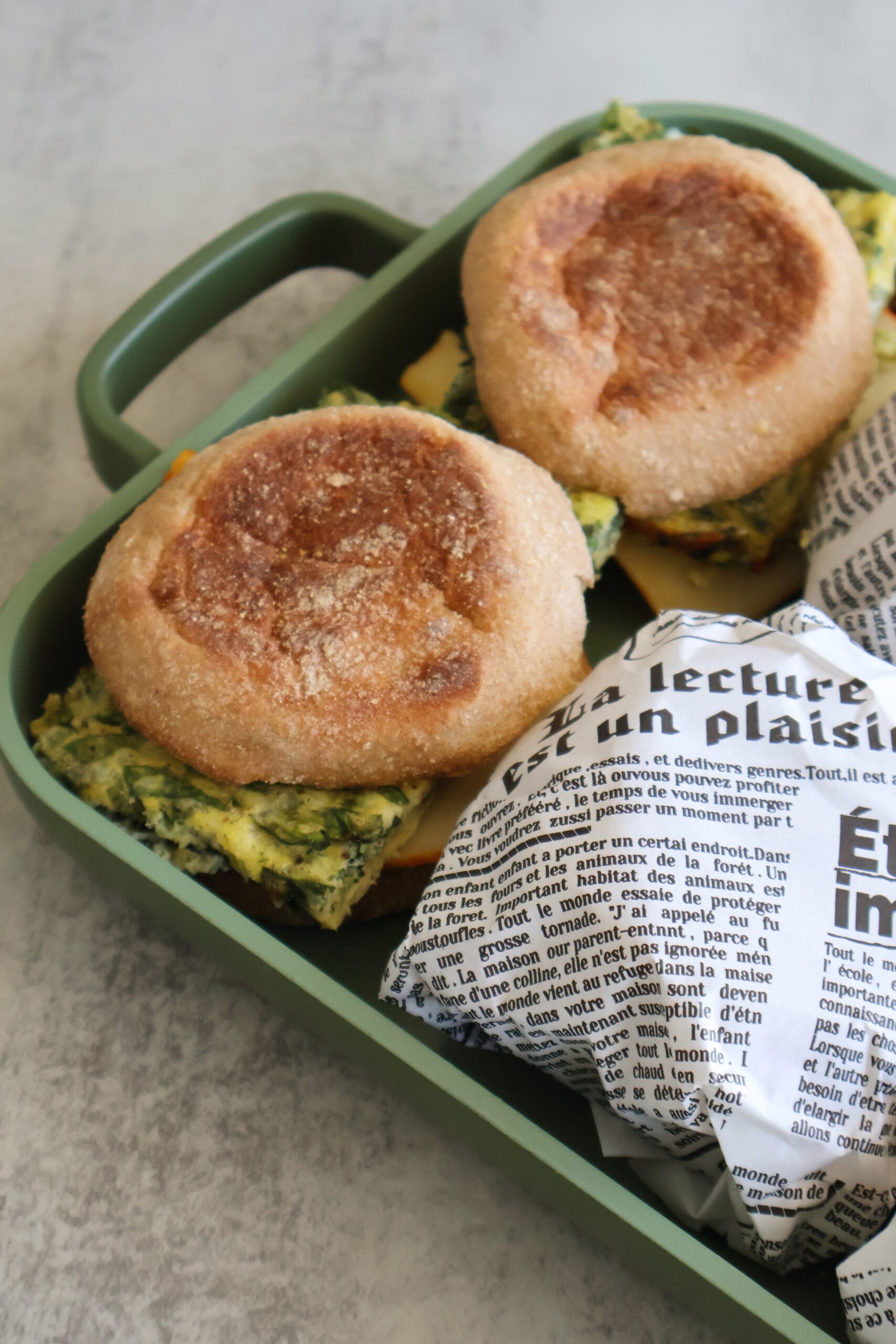 Spinach and Herb Breakfast Sandwiches - Something Nutritious