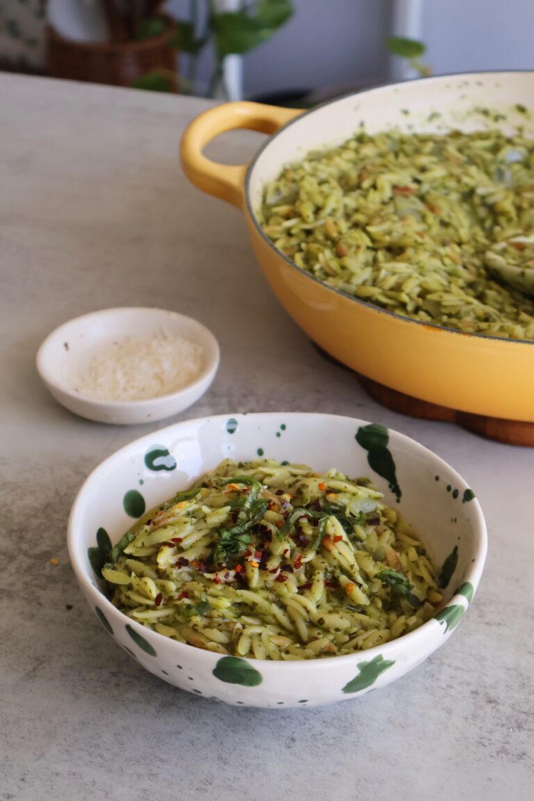 Green Goddess Orzo - Something Nutritious
