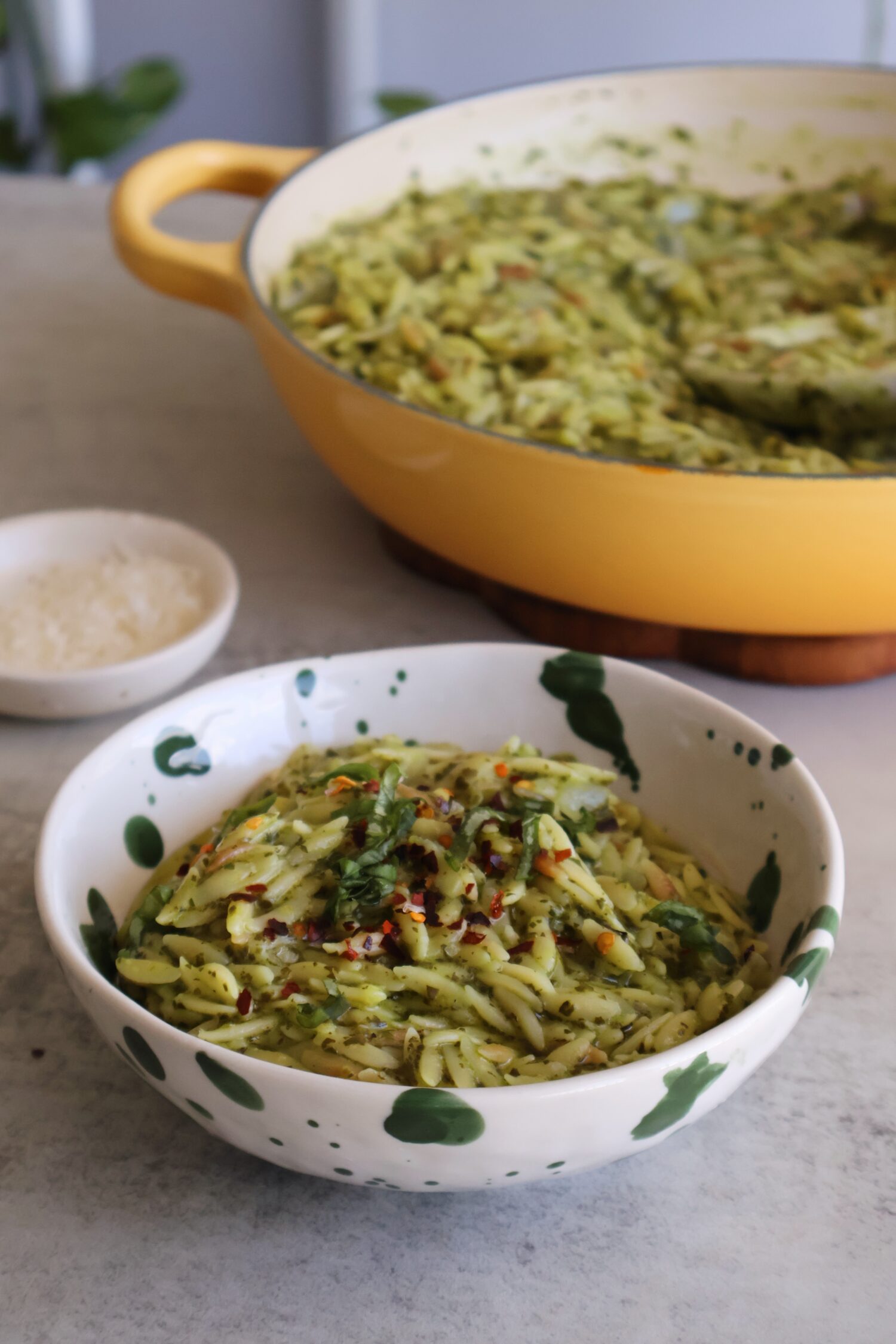 Green Goddess Orzo - Something Nutritious
