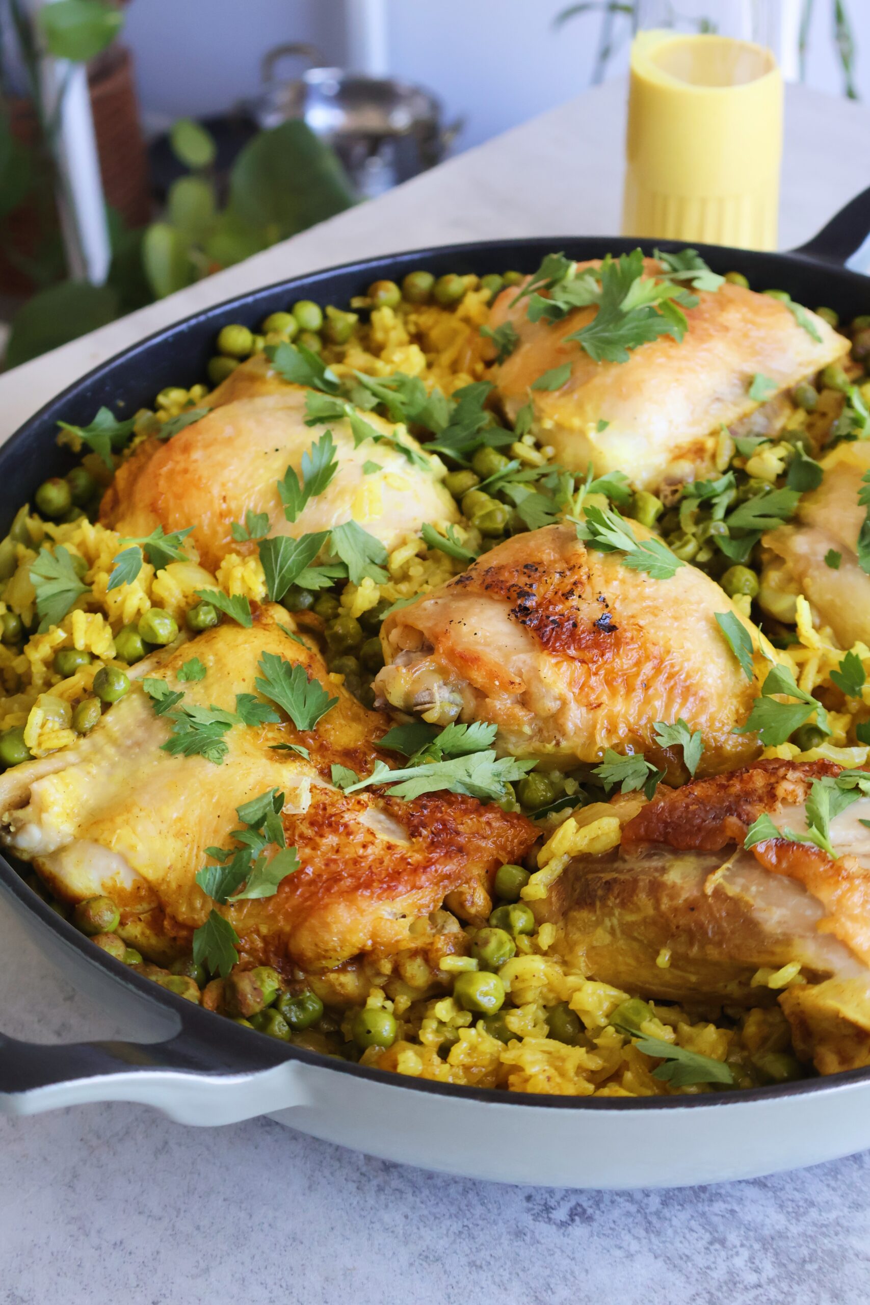 Chicken with Turmeric Rice - Something Nutritious