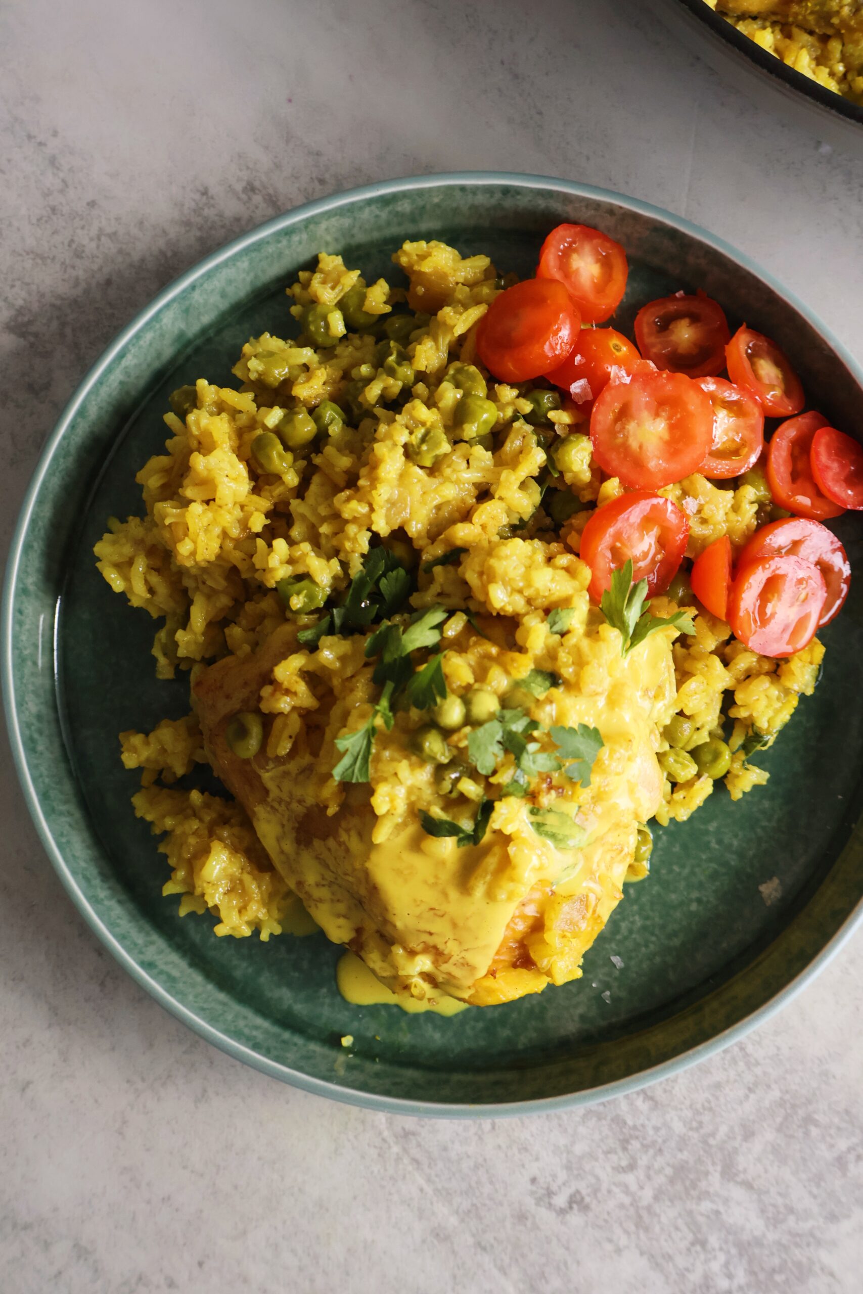 Chicken with Turmeric Rice - Something Nutritious